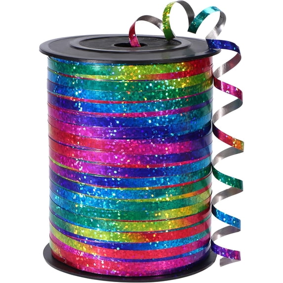 500 Yard Rainbow Ribbon Curling, Balloon Ribbon-Balloon String, Shiny ...