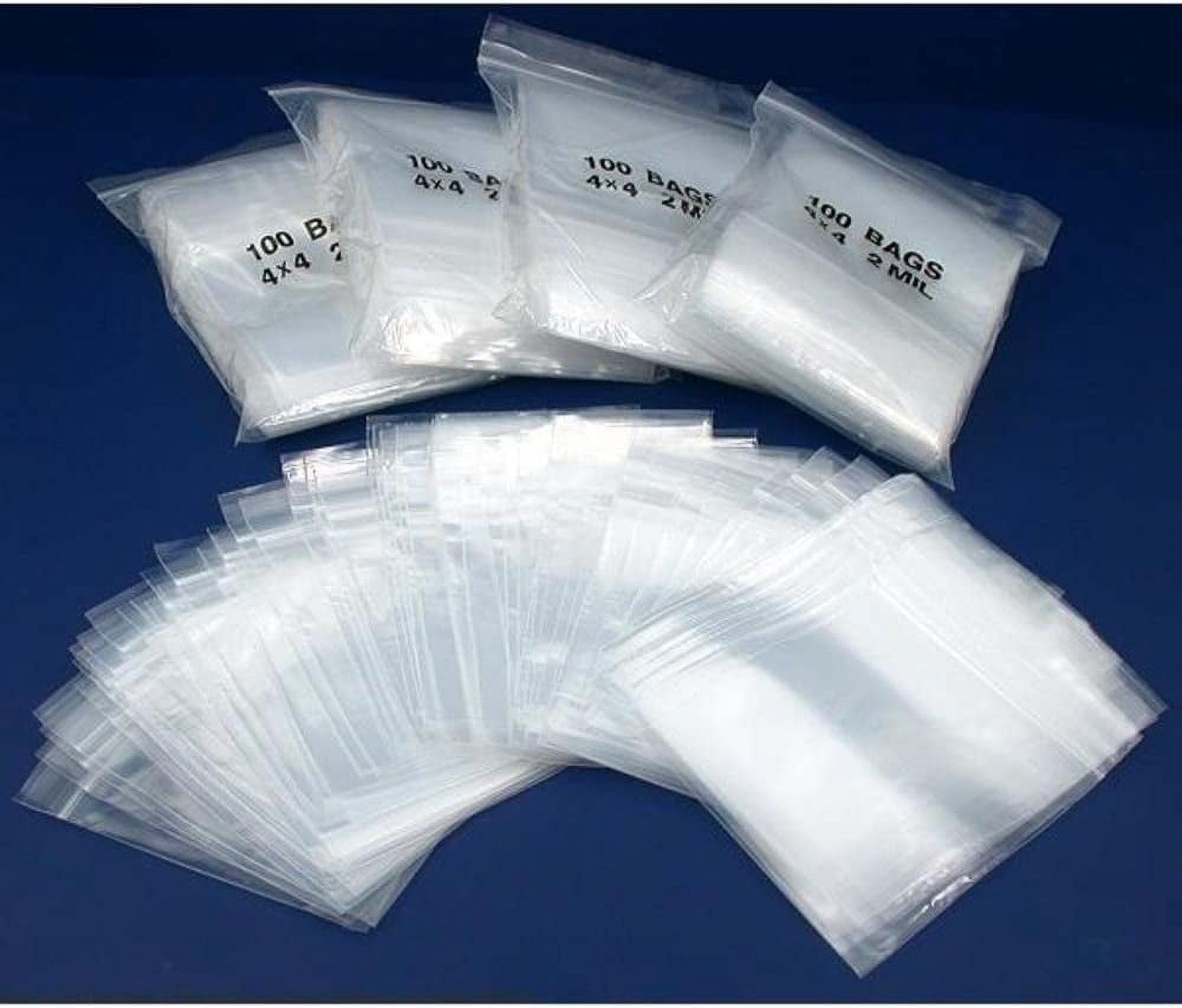 500 Zipper Bag Resealable Plastic Baggies 4" x 4" - Walmart.com