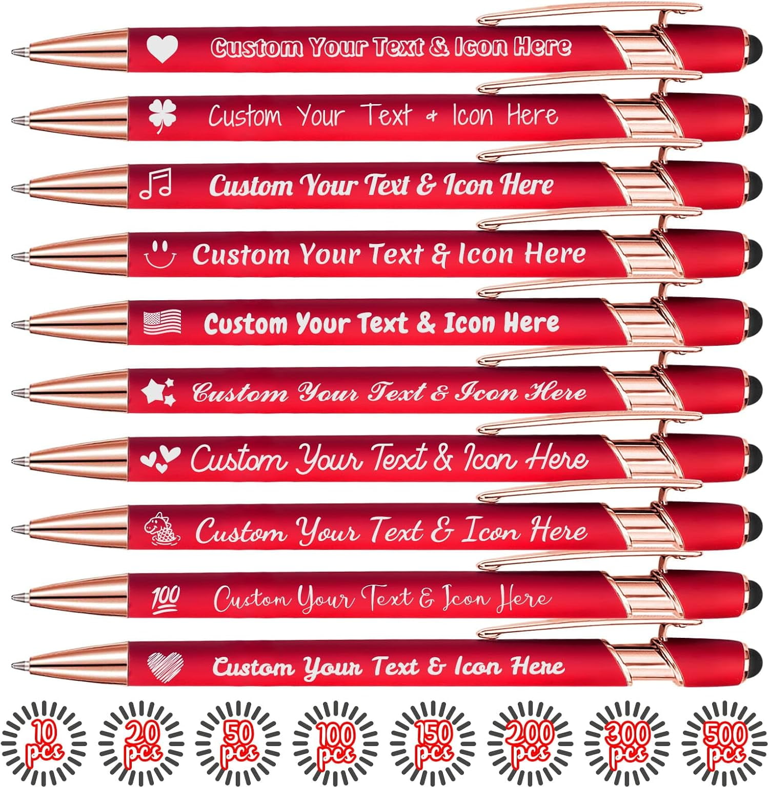 Up to 500 count Personalized Pens Custom Pens Bulk Engraved Business ...