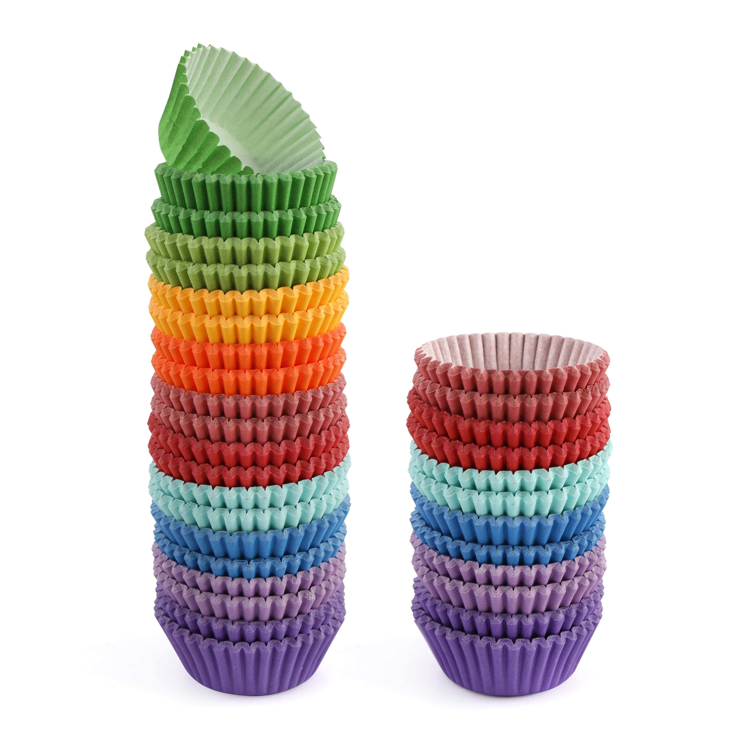 500 count mini muffin liners, food safe baking cups, grease proof ...