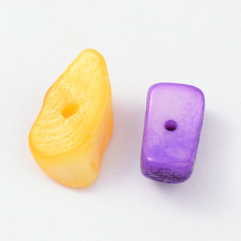 500 g Natural Freshwater Shell Chips Beads Shell Shards Dyed Mixed ...
