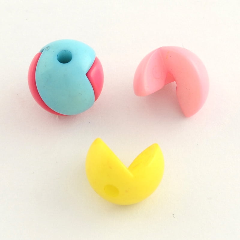 500 g Opaque Acrylic Combined Beads Interlocking Beads Mixed Color ...