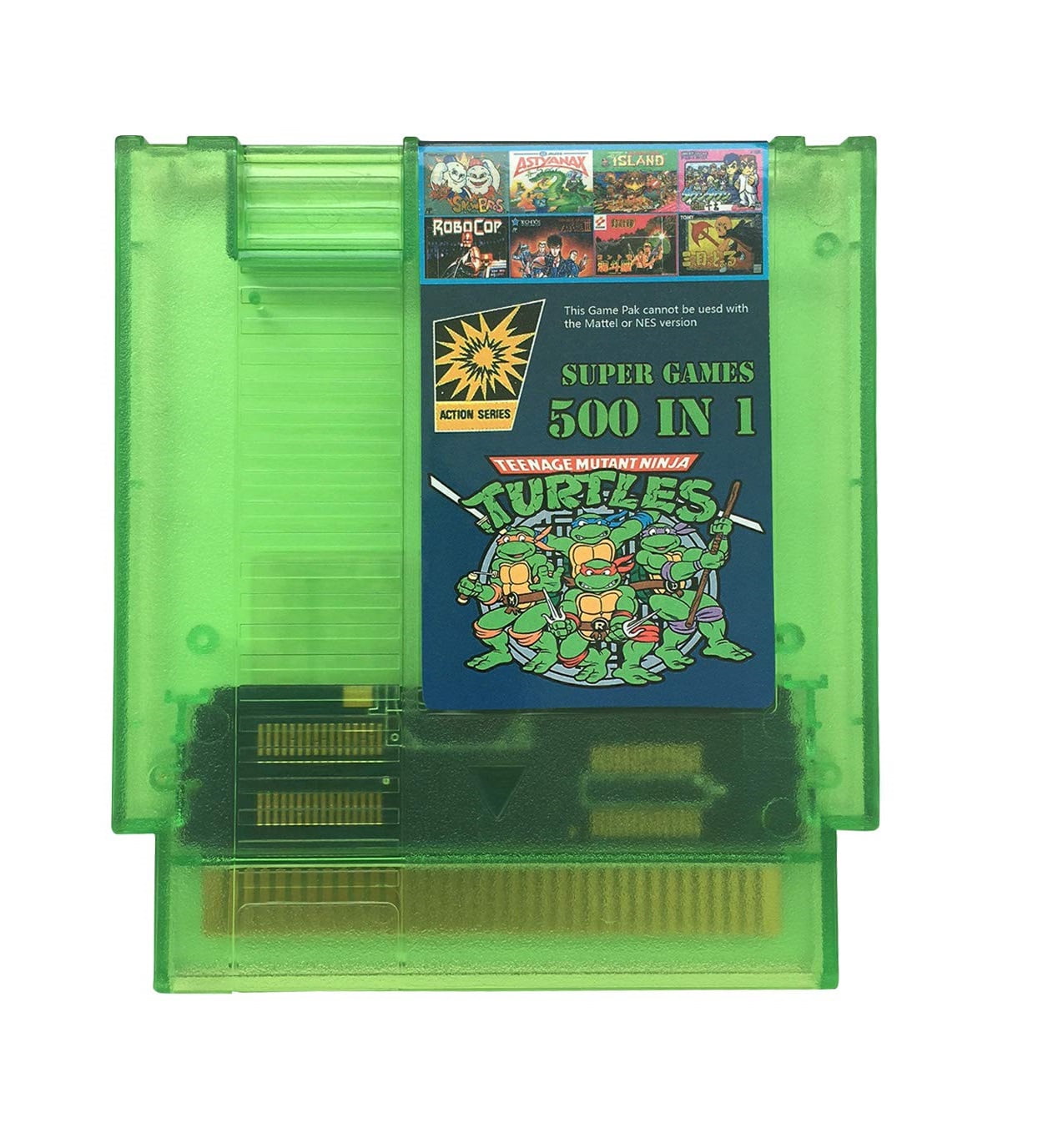 500 in 1 Games Cartridge for NES - Multicart 8-bit 72 pin Retro Classic ...