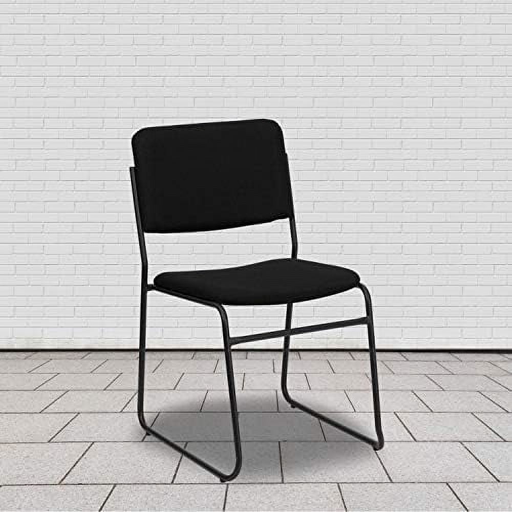 500 lb. Capacity High Density Black Fabric Stacking Chair - Walmart.com
