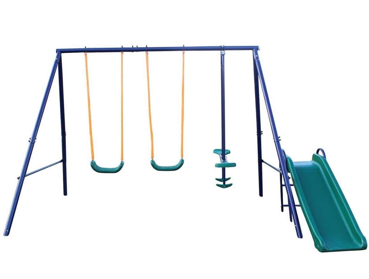 500 lbs 3 in 1 Swing Set With Belt Swing, Glider for Backyard Outdoor A ...