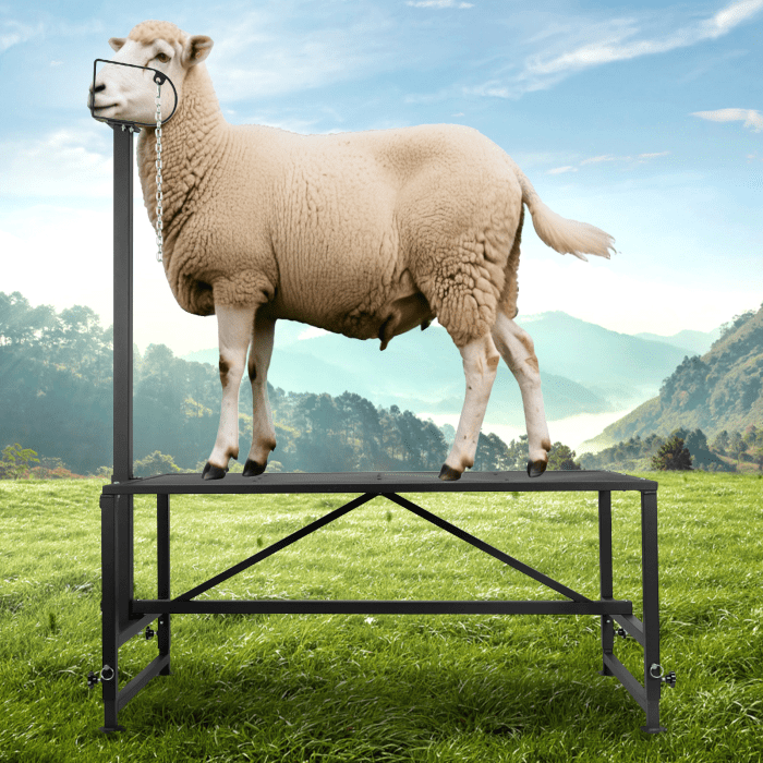 500 lbs Goat Milking Stand, Goat Stand for Milking, 47x23in Tabletop ...