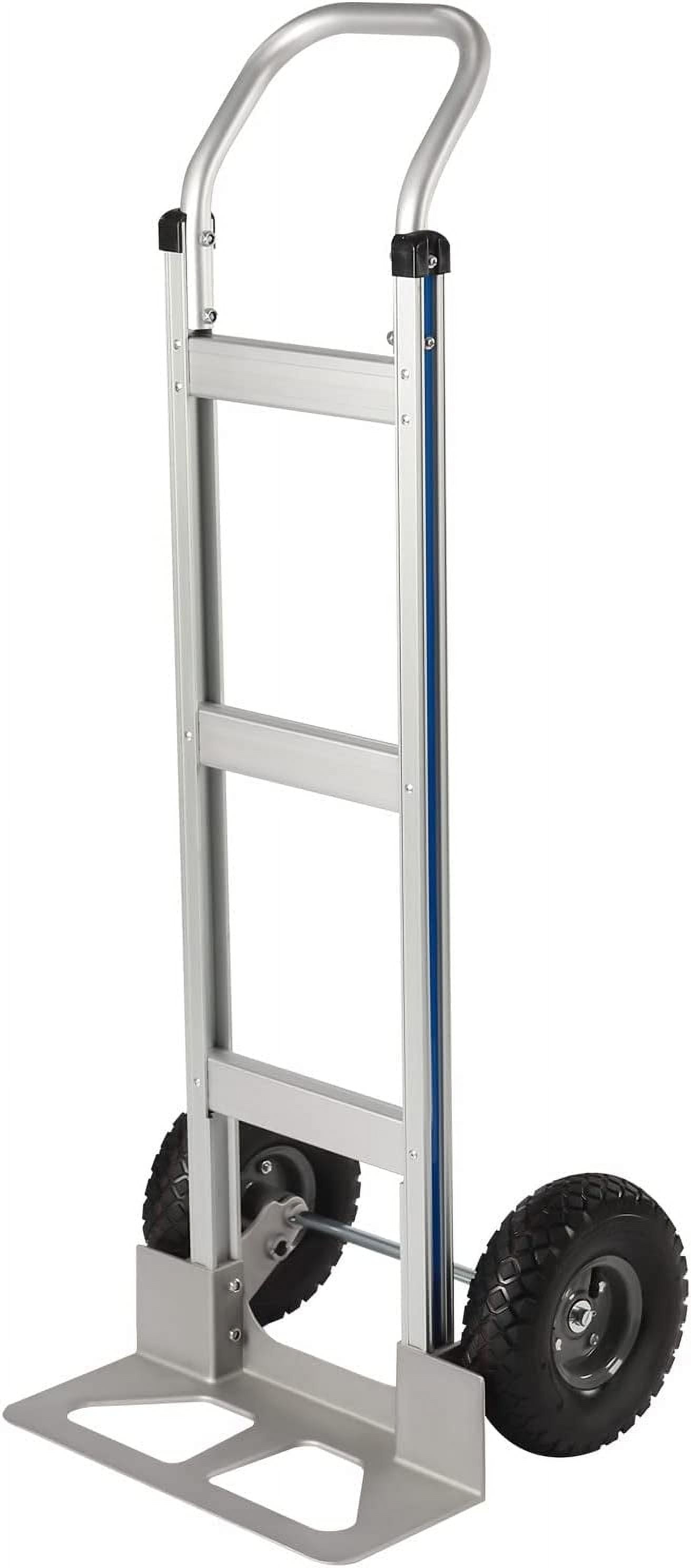 500 lbs Heavy Duty Aluminum Hand Truck, Loop Handle Hand Cart Dolly with Rubber Wheels for ...