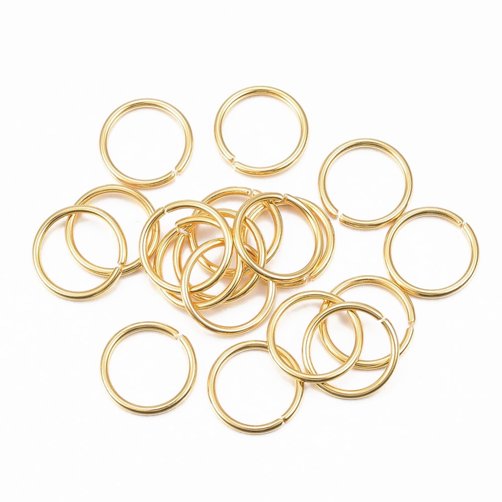 500 pc 304 Stainless Steel Jump Rings Open Jump Rings Golden 18 Gauge ...