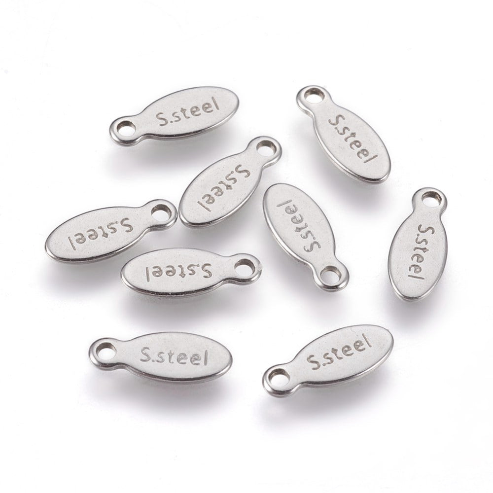 500 pc Non-Tarnish 304 Stainless Steel Charms Chain Extender Teardrop ...