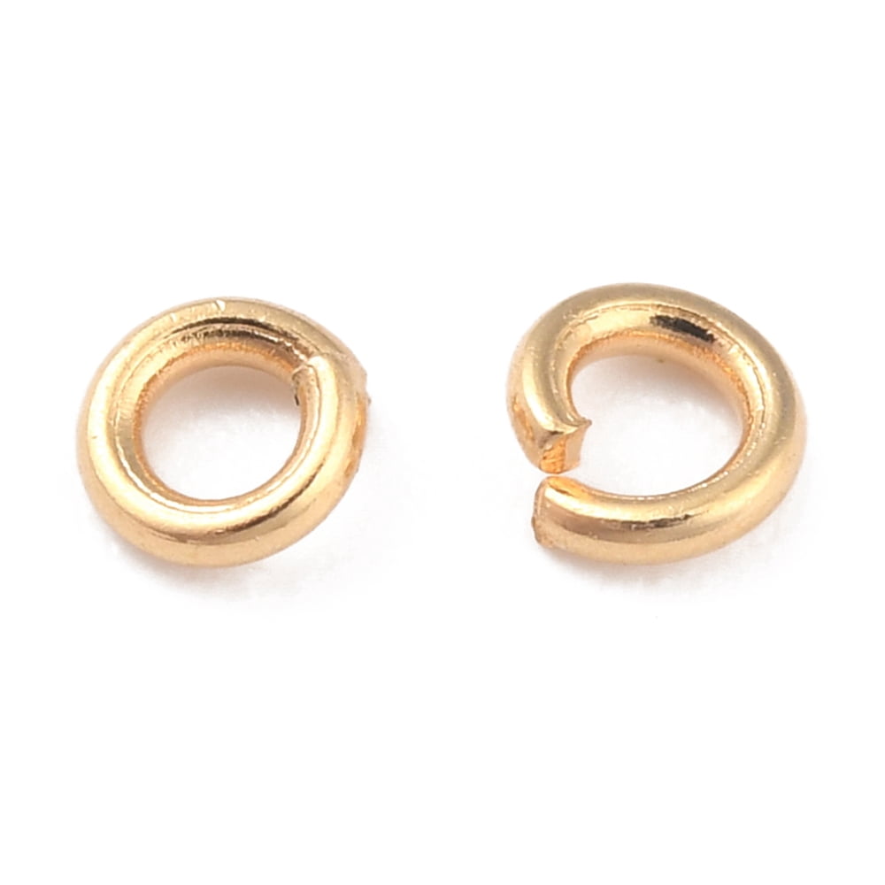 500 pc Rack Plating Brass Jump Rings Open Jump Rings Long-Lasting ...