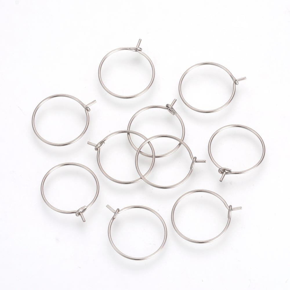 500 pc Tarnish Resistant 304 Stainless Steel Hoop Earrings Stainless ...