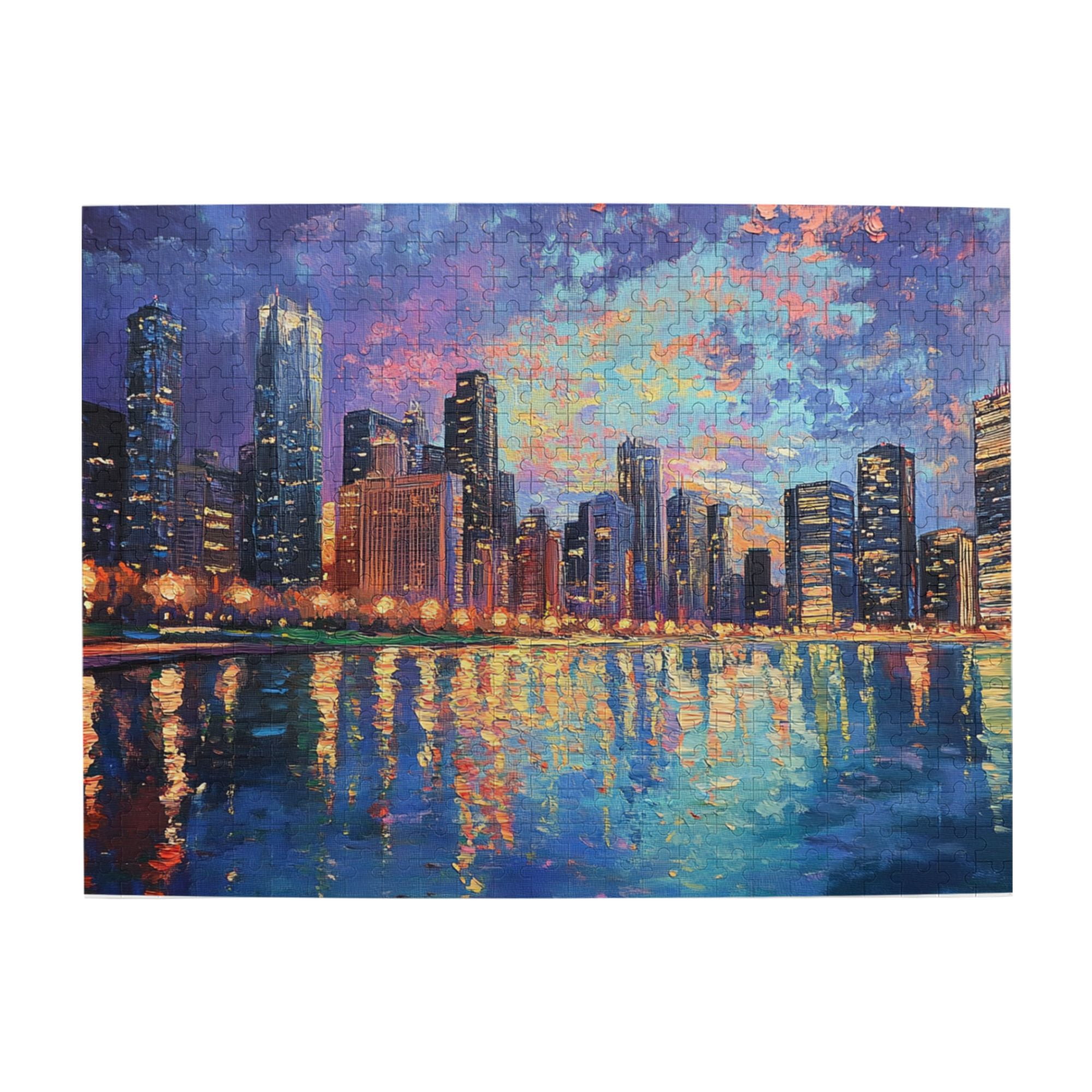 500 pcs 500 Piece Wooden Puzzles Modern urban night view,Creative ...