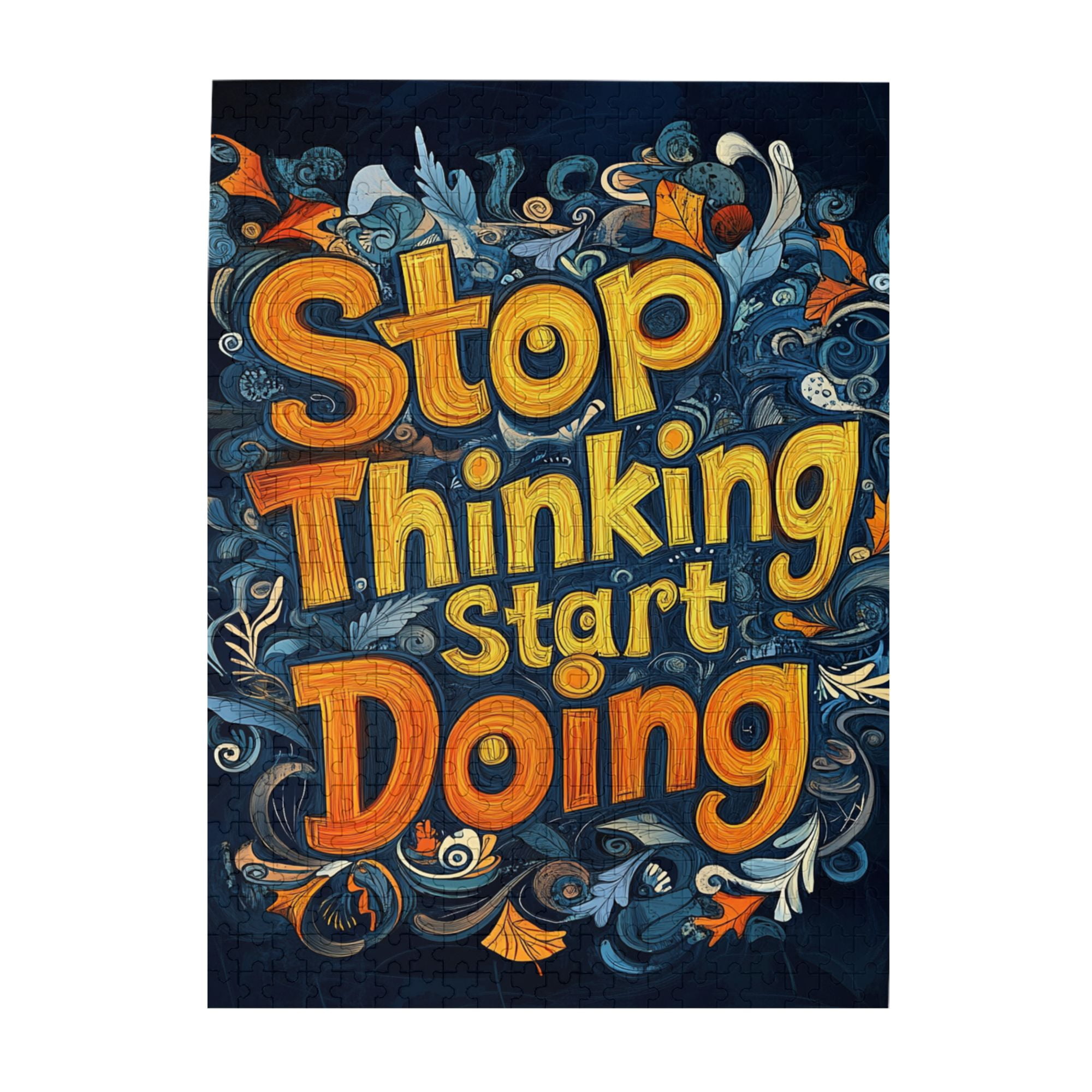 500 pcs 500 Piece Wooden Puzzles Stop Thinking Start Doing Slogan ...