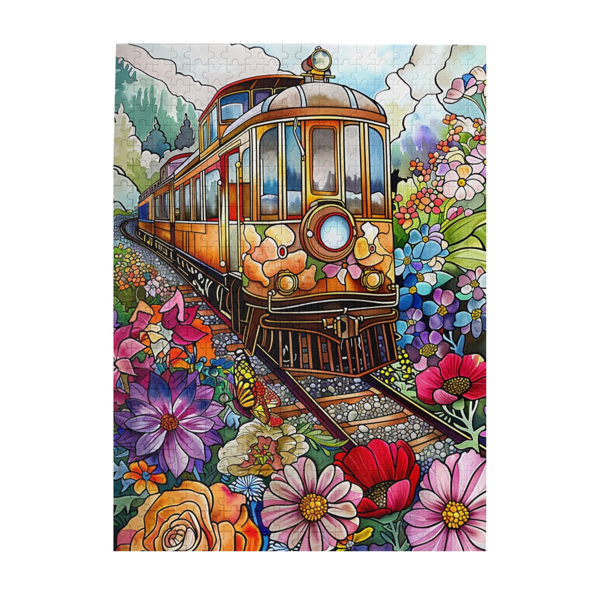 500 pcs 500 Piece Wooden Puzzles train bound for spring,Stunningly ...