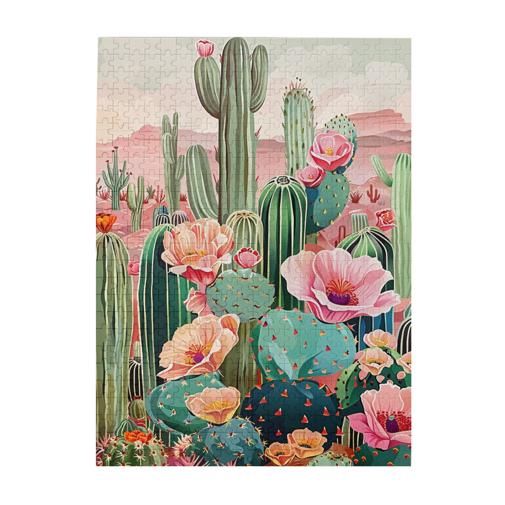 500 pcs Beauty Cactus Garden Wooden Puzzles 500 Piece,Unique And ...