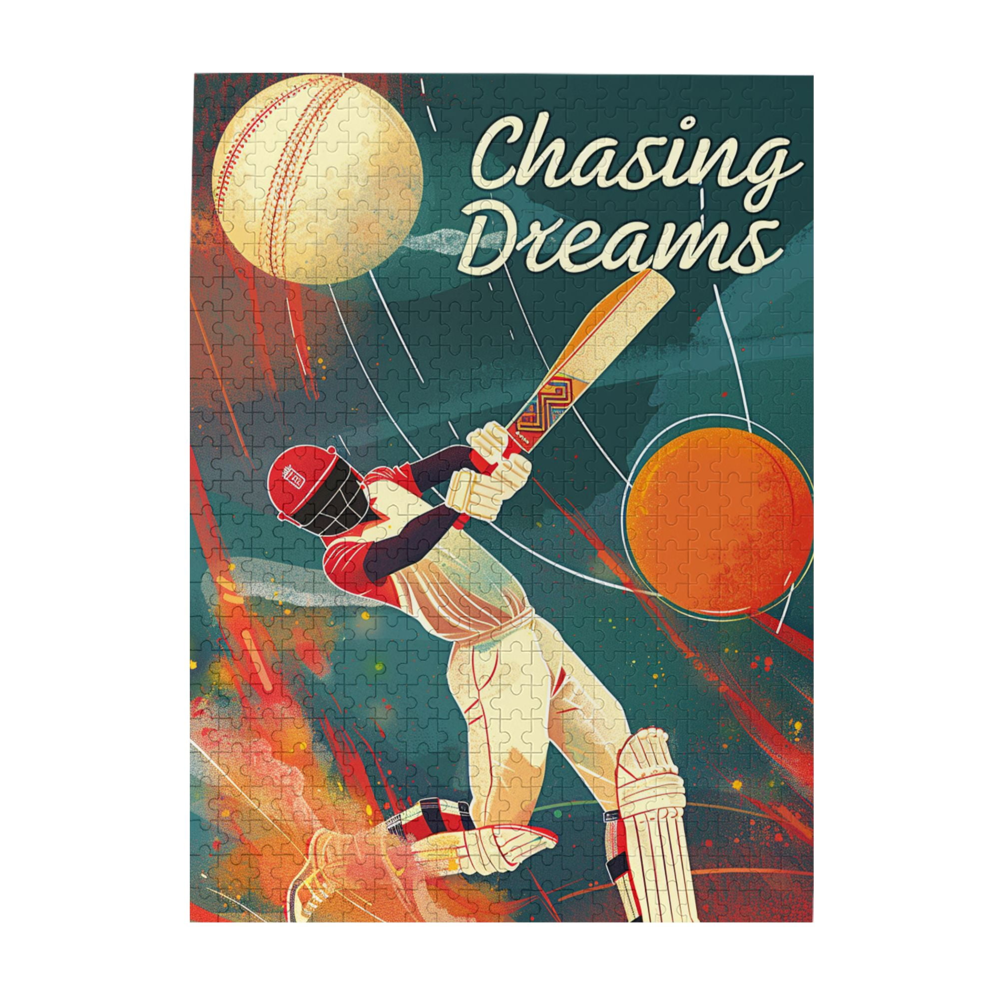 500 pcs Chasing dreams Slogan Baseball player Wooden Puzzles 500 Piece ...