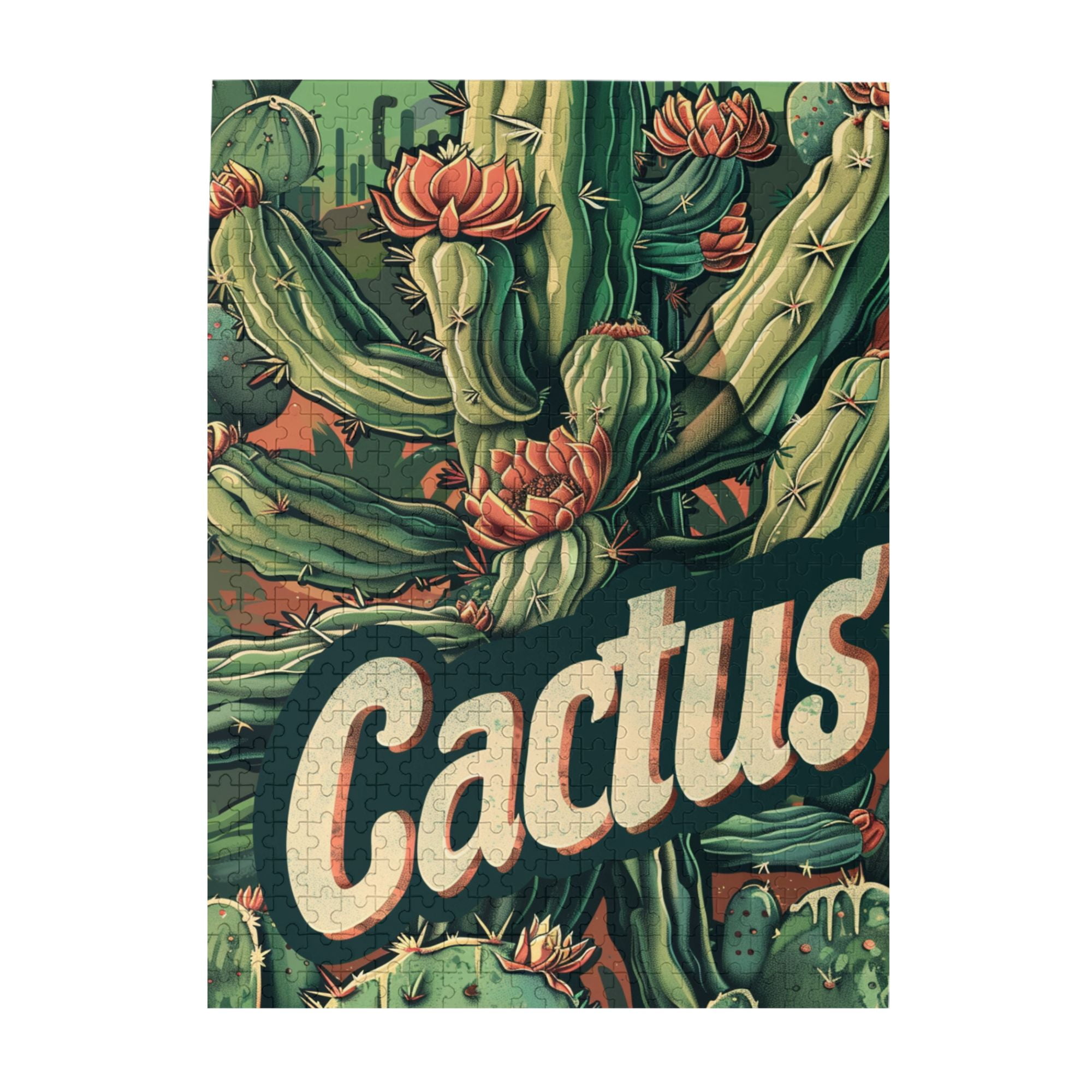 500 pcs Classic Plant Cactus wooden puzzles for adults 500 pieces ...