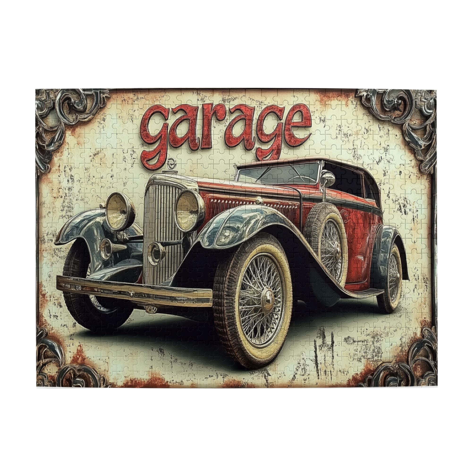 500 pcs Classic Vintage car Garage Slogan puzzles for adults 500 pieces ...