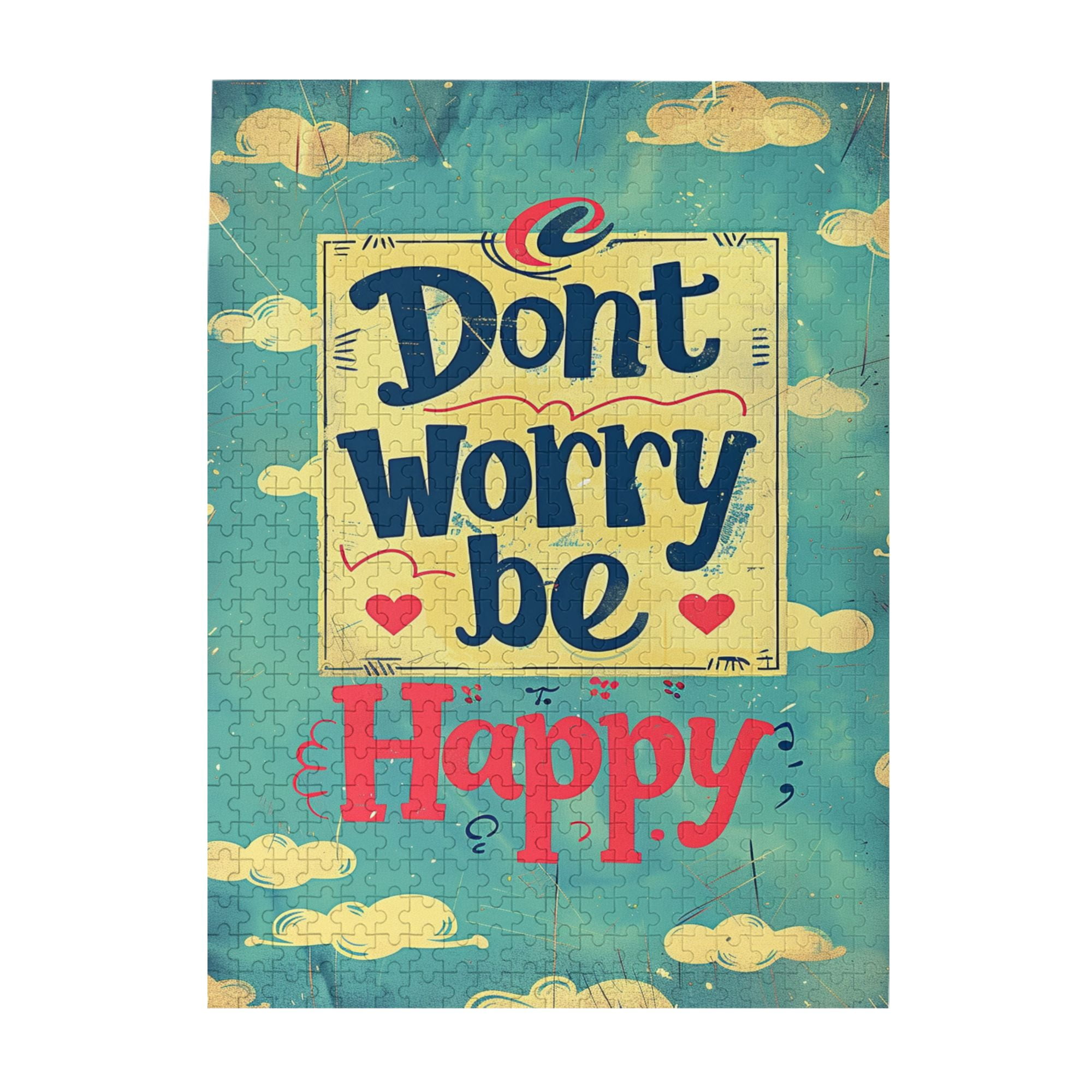 500 pcs Don T Worry Be Happy Slogan Puzzles For Adults 500 Pieces ...