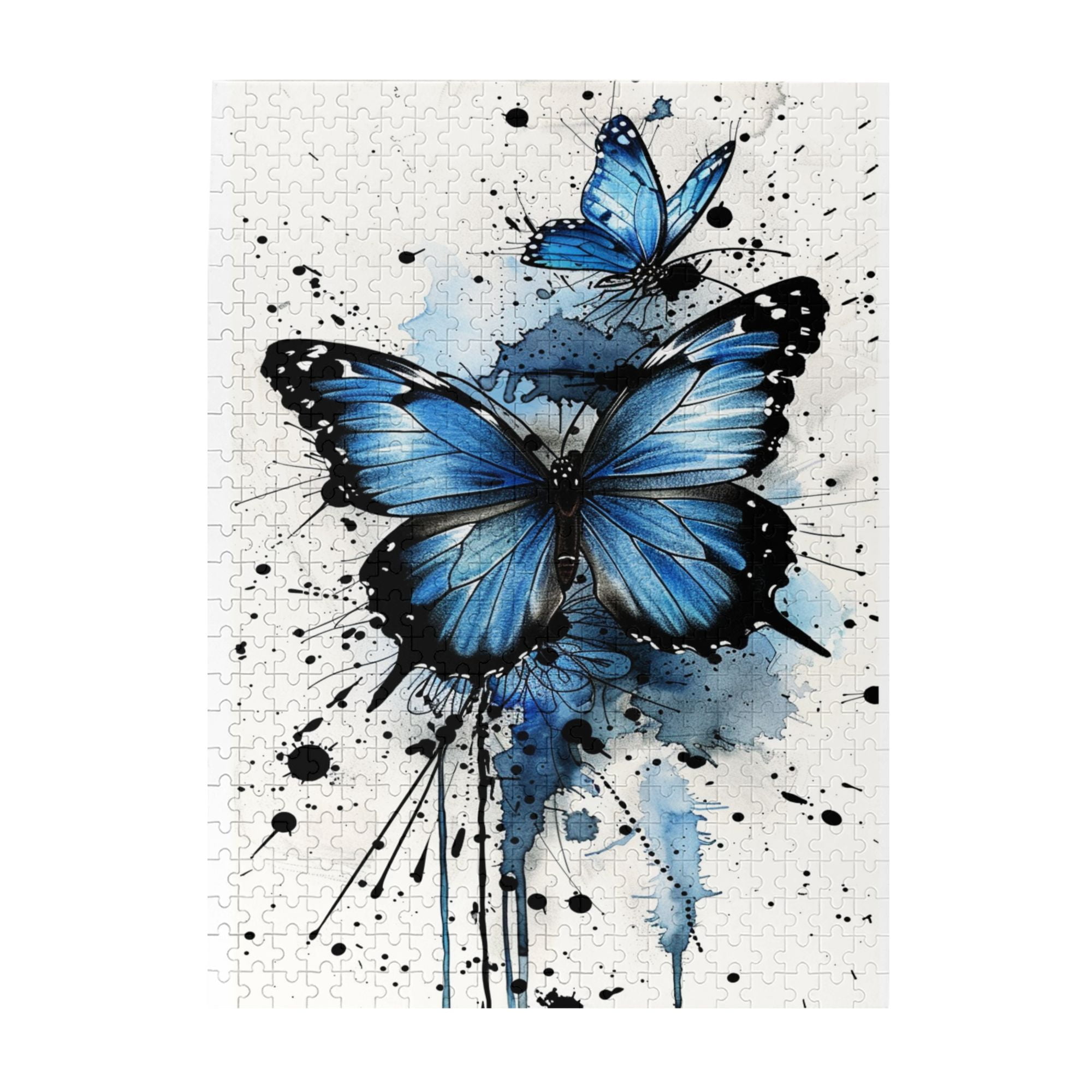 500 pcs Exquisite Blue Butterfly 500 Piece Puzzle For Adults ...