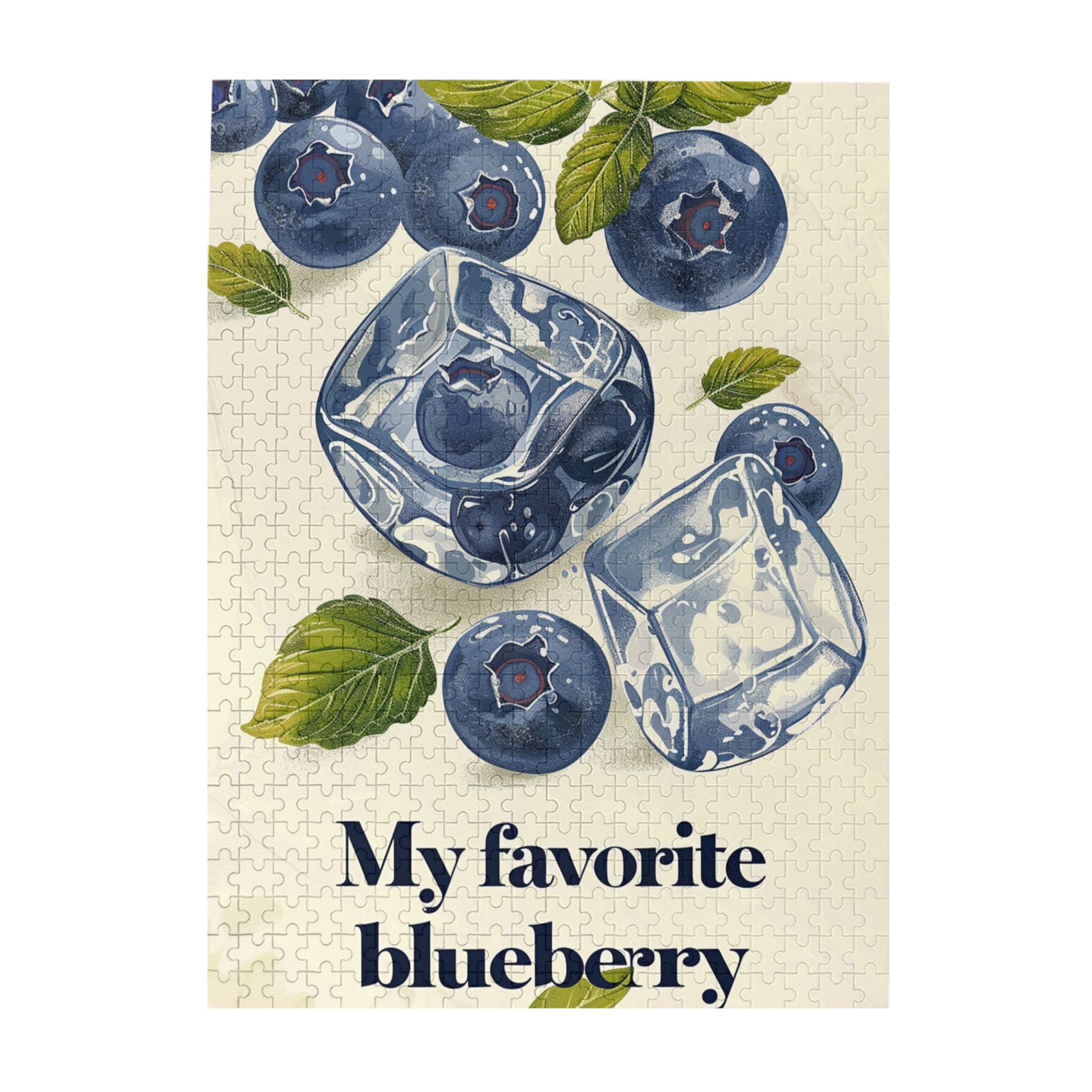 500 pcs My Favorite Blueberry Slogan Blueberry ice cubes 500 Piece ...