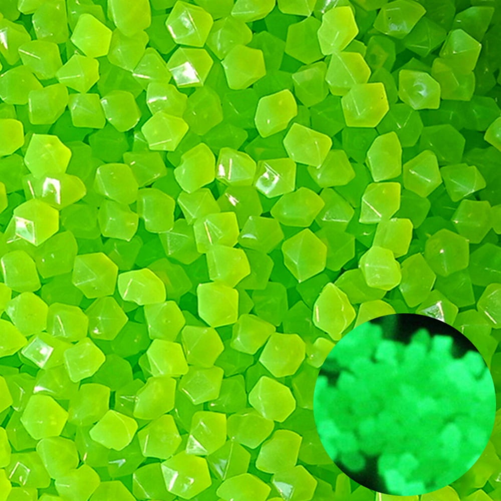 500 pcs Green Glowing Rocks Glow in The Dark Pebbles Solar Stones ...