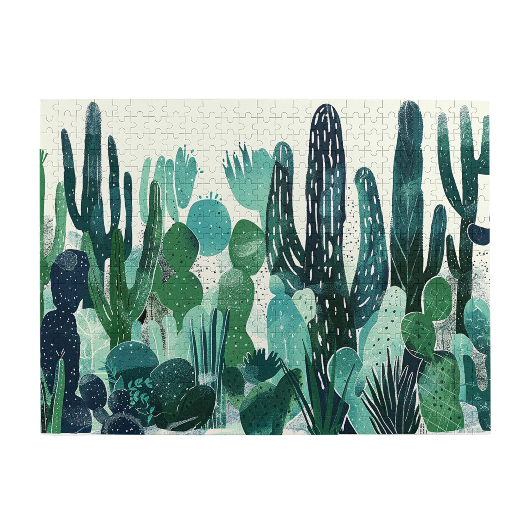 500 pcs Green cactus puzzles for adults 500 pieces,Vibrant Colors ...