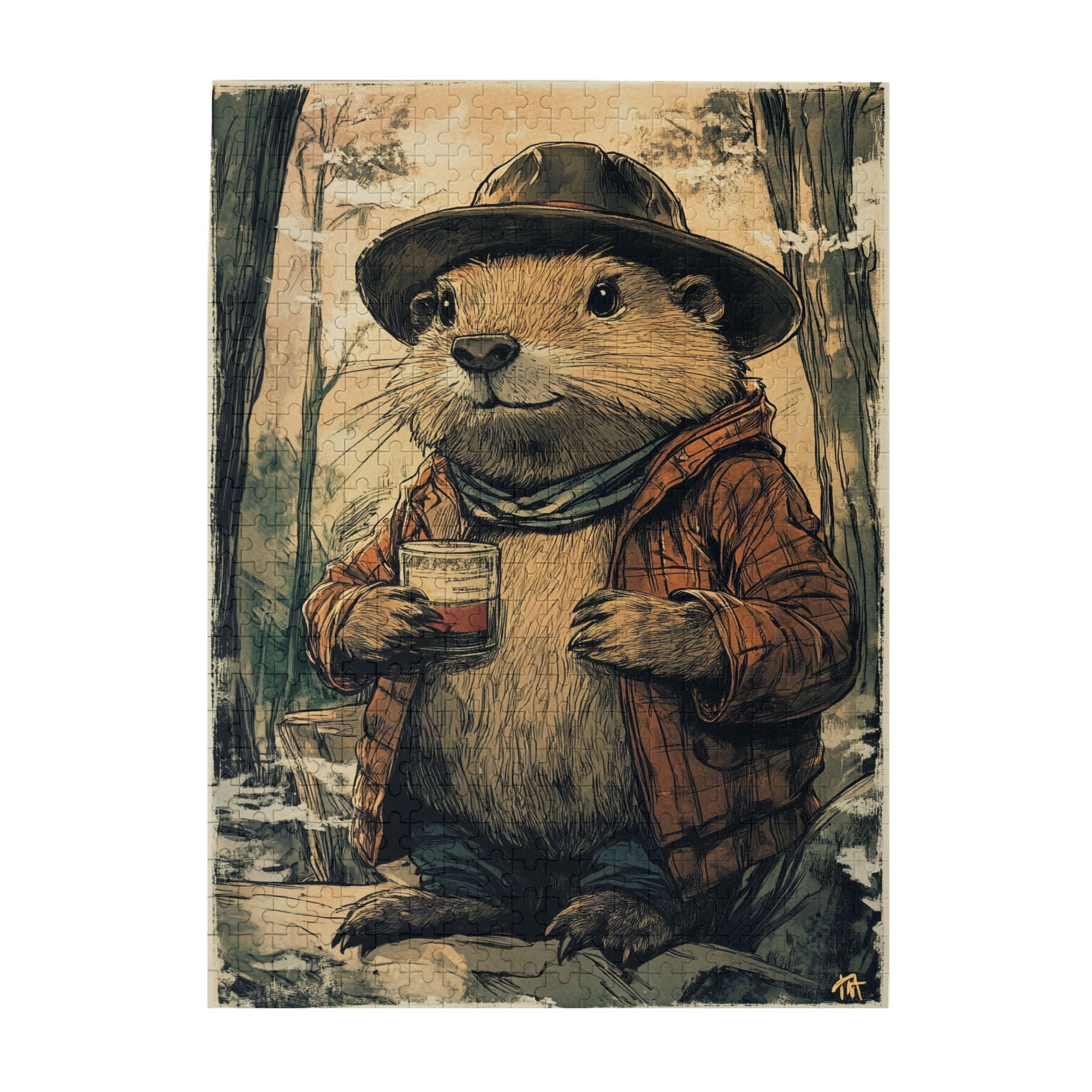500 pcs Groundhog Drinks Water Puzzles For Adults 500 Pieces,Stress ...