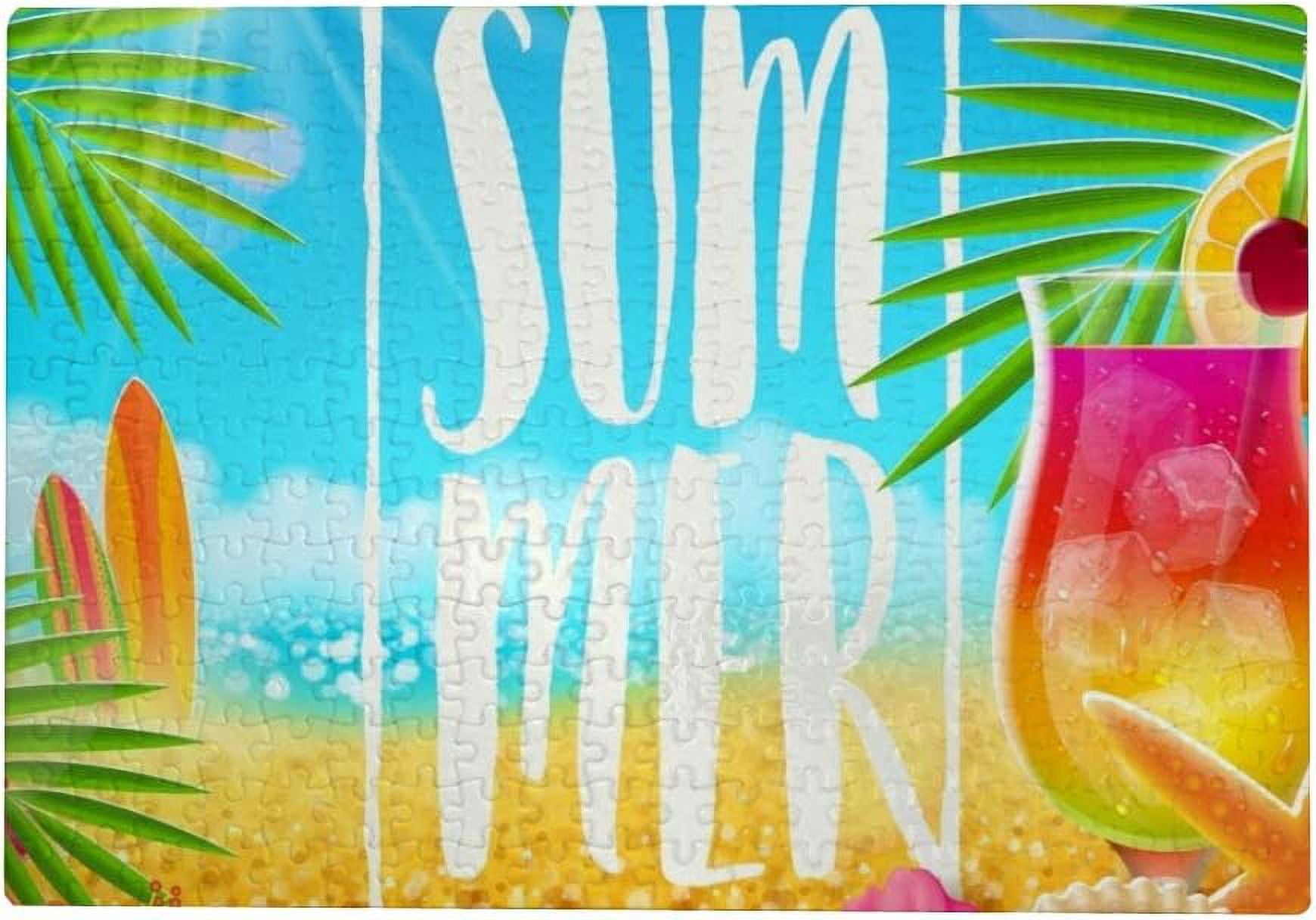 500 pcs Jigsaw Puzzles Hello Summer Beach Sea Fun Puzzles for Teens ...