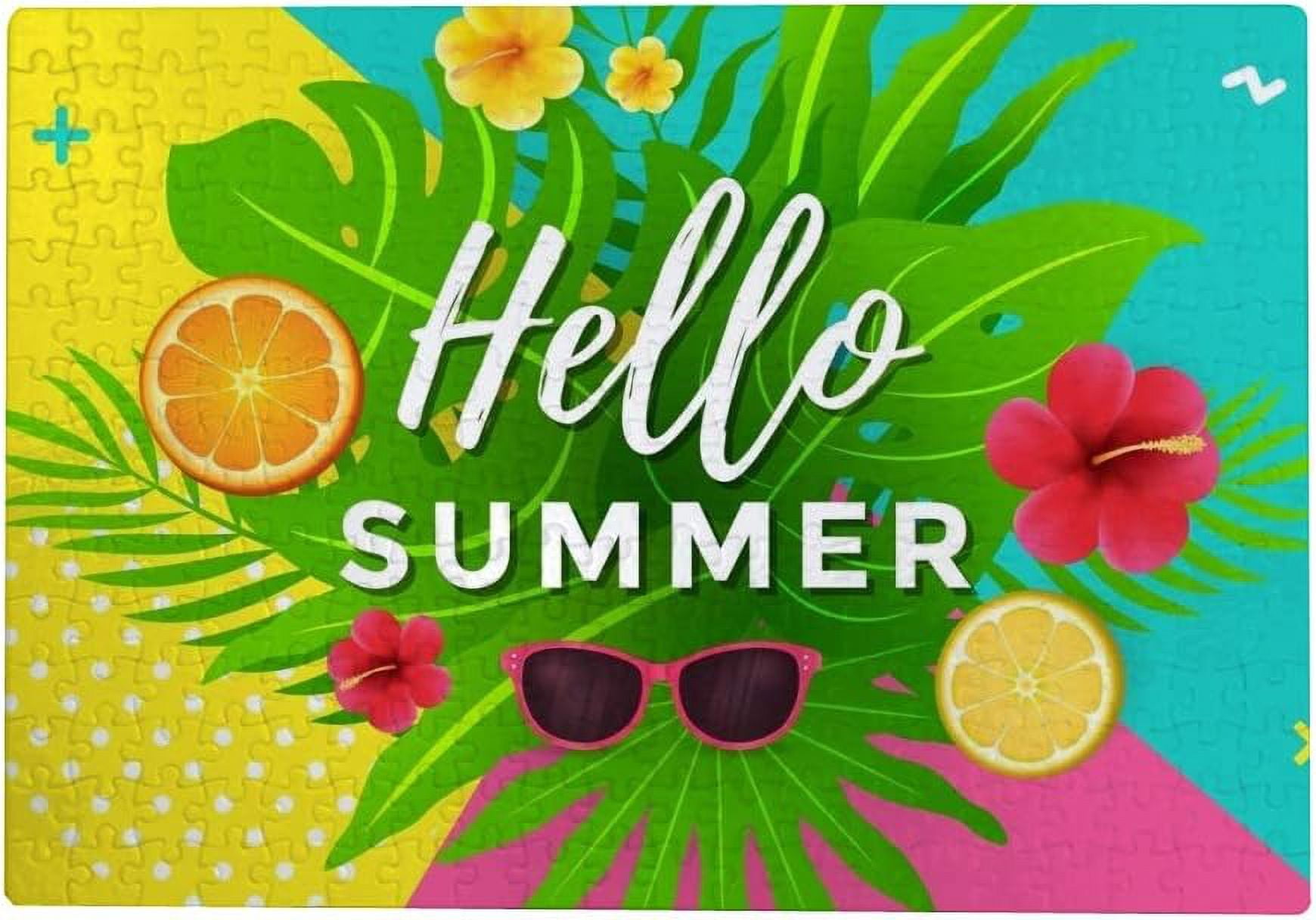 500 pcs Jigsaw Puzzles Hello Summer Tropical Leaves Challenging ...