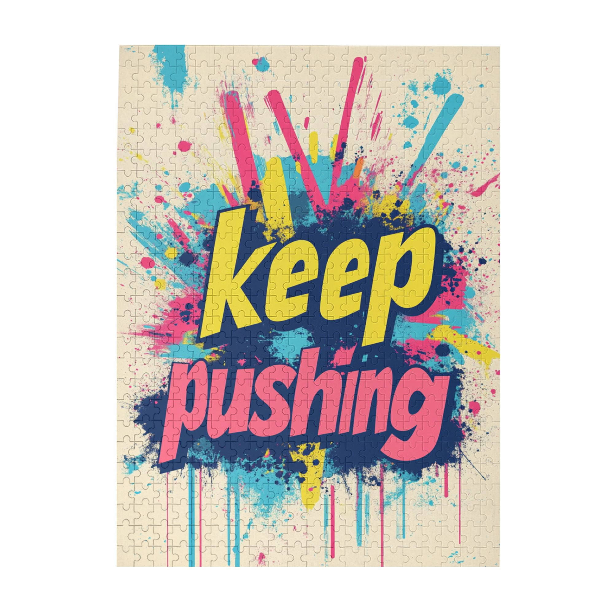500 pcs Keep Pushing Slogan Graffiti Wooden Puzzles For Adults 500 ...