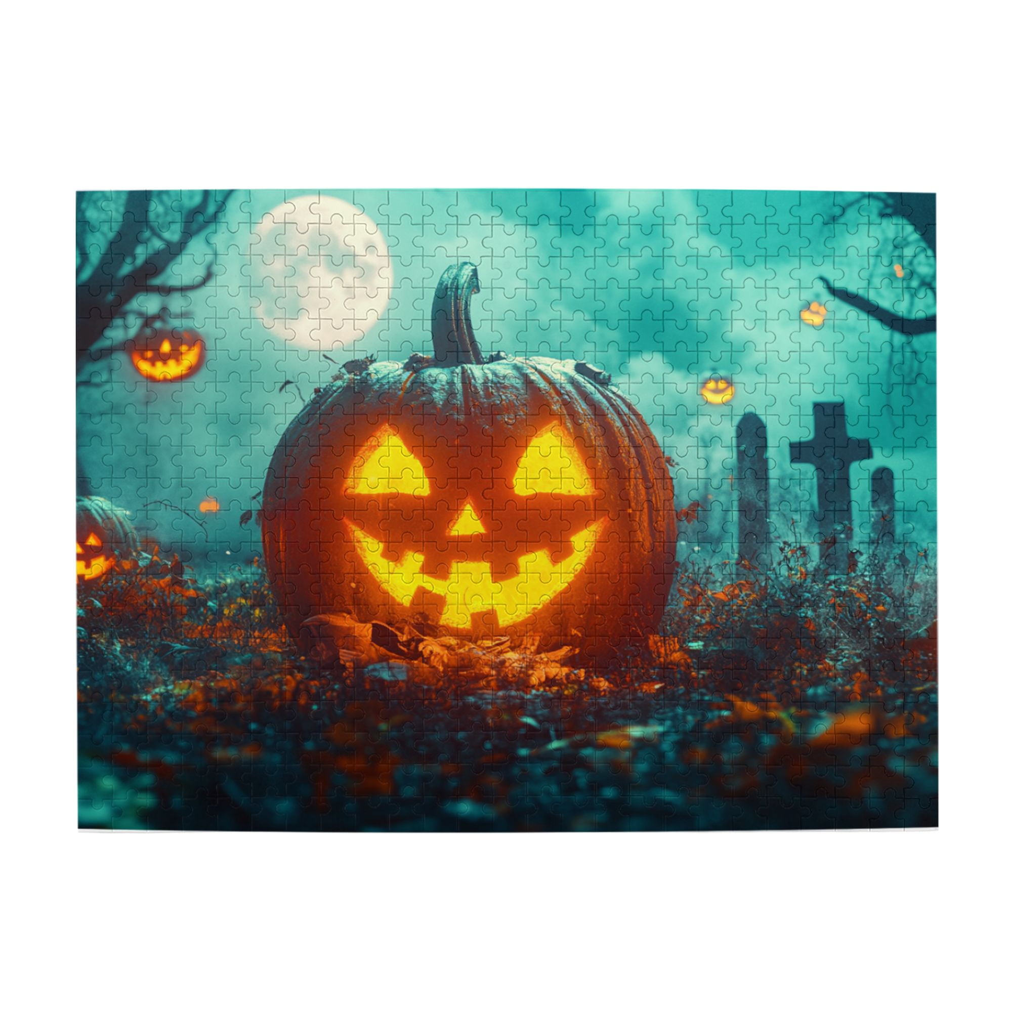 500 pcs Moonlit pumpkin lantern 500 Piece Wooden Puzzles,Stunning ...