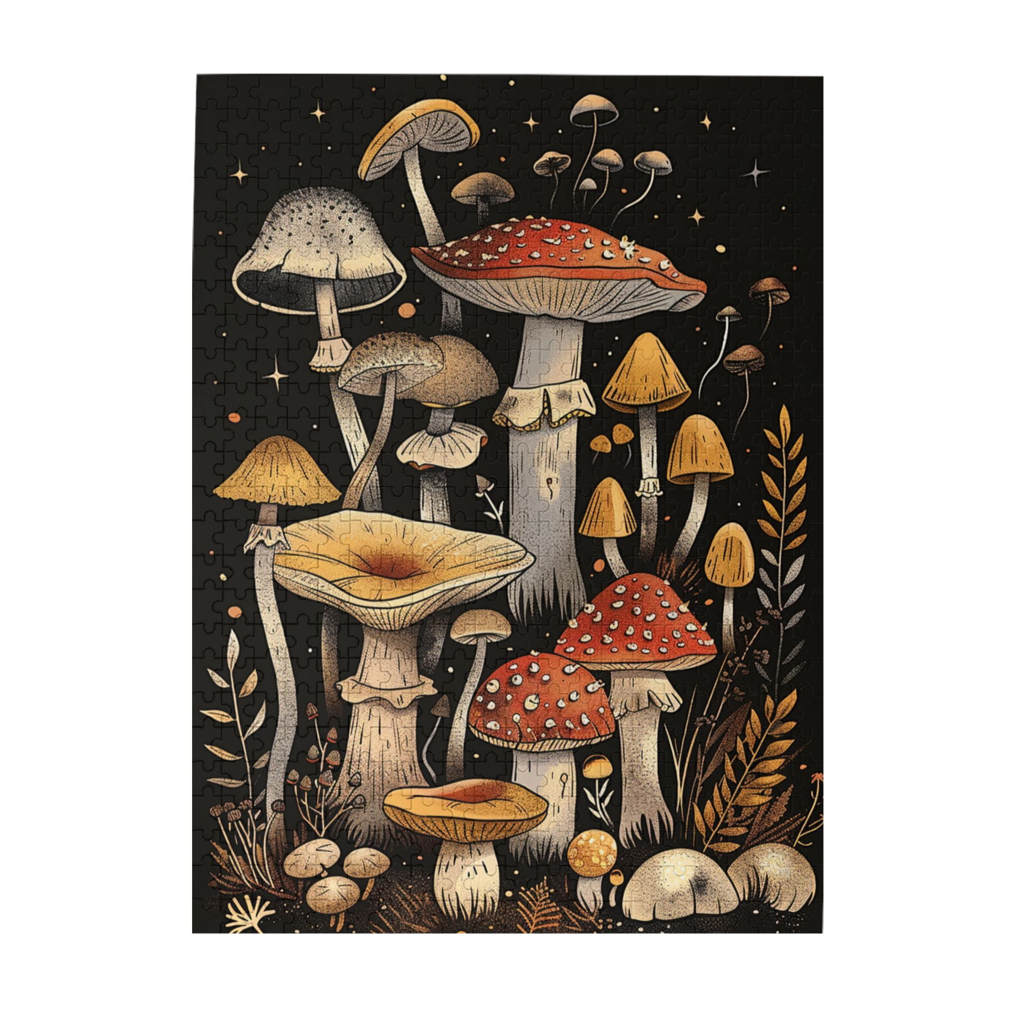 500 pcs Mushroom Slogan Mushroom World 500 Piece Wooden Puzzles ...