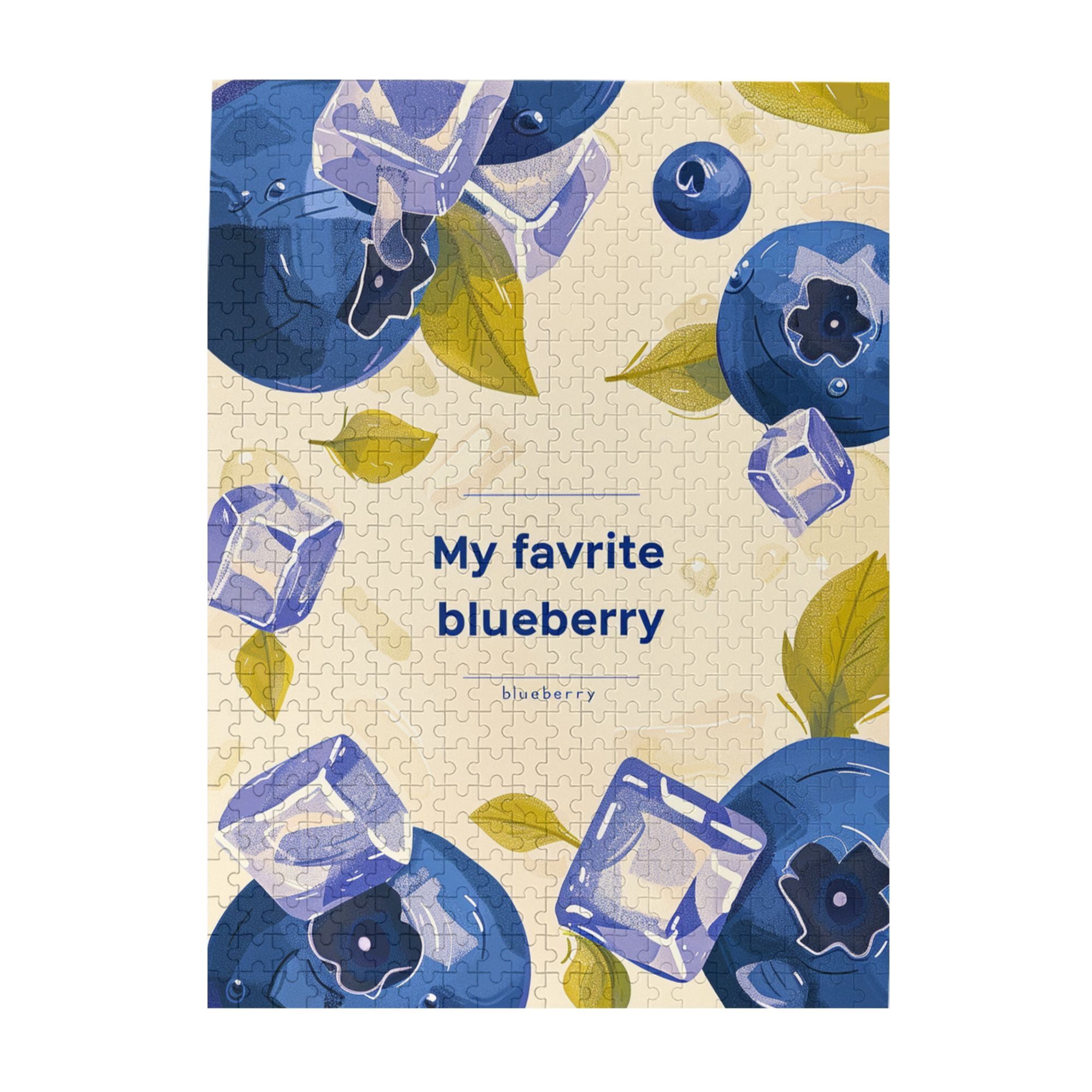 500 pcs My Favorite Blueberry Slogan Blueberry ice cubes jigsaw puzzles ...