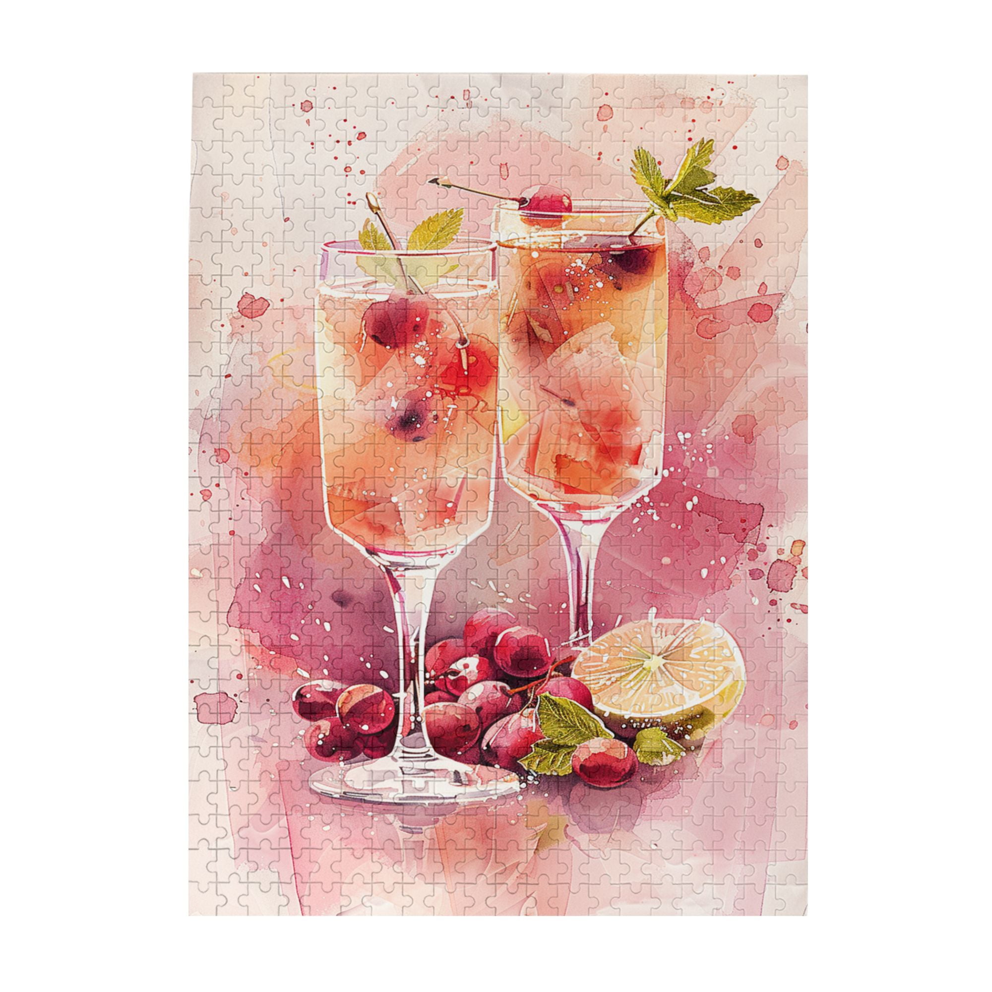 500 pcs 500 Piece Wooden Puzzles Fruits Cocktail,Stunningly Vibrant ...