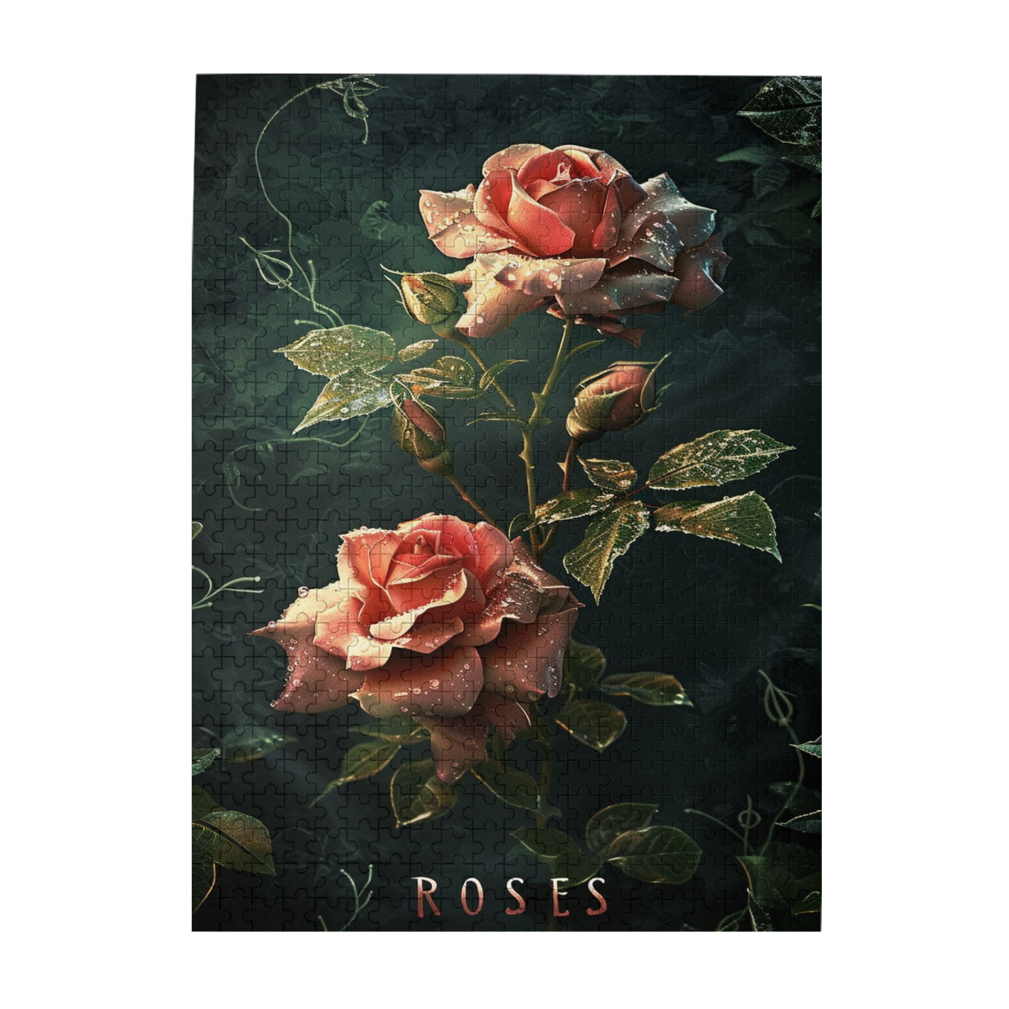 500 pcs 500 Piece Wooden Puzzles Vibrant Rose,Challenging Brain ...