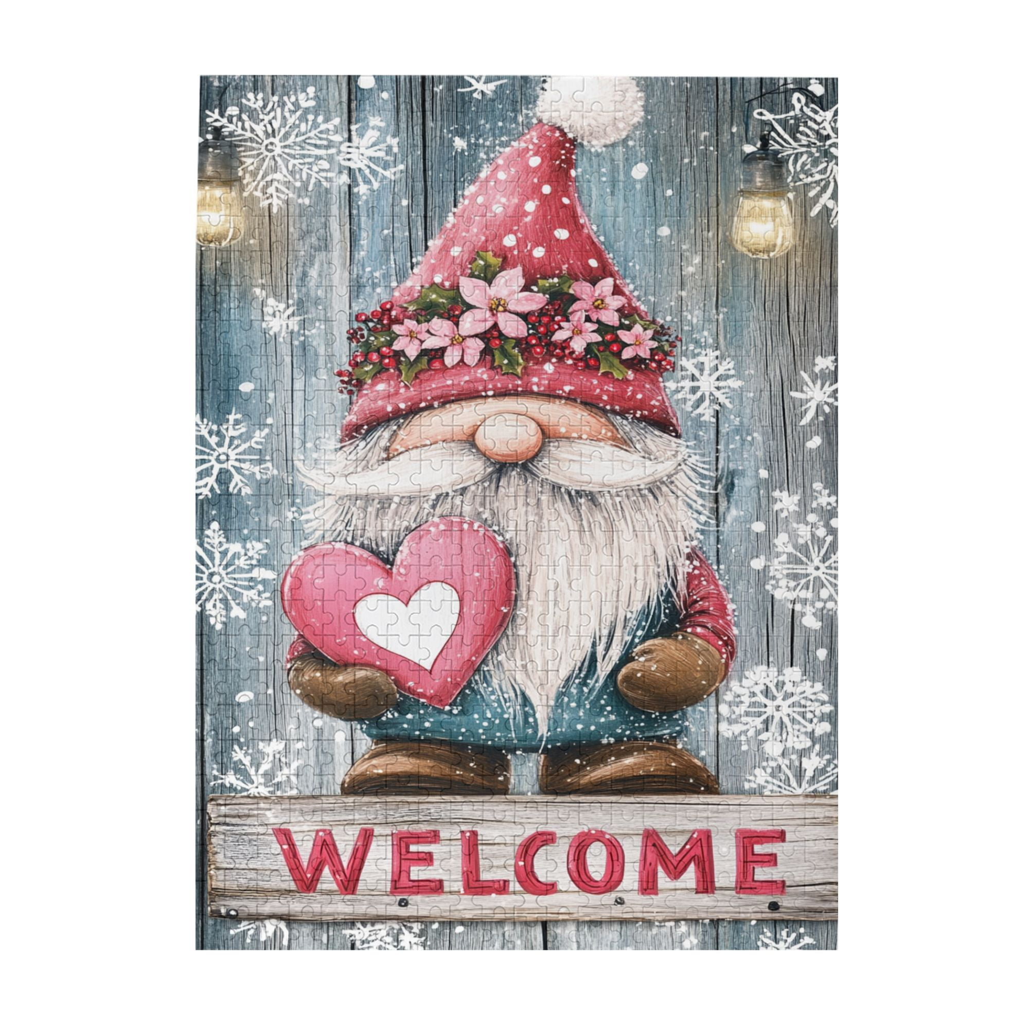 500 pcs 500 Piece Wooden Puzzles Welcome Slogan Dwarf,Stunningly ...