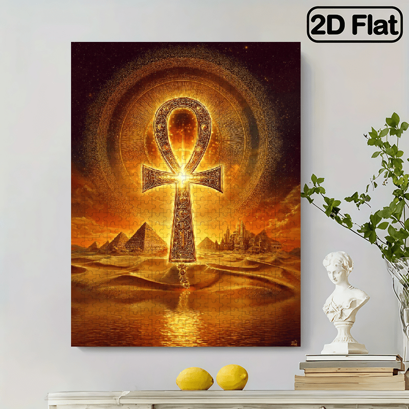500 pcs Puzzle, DIY Paper Puzzle, Mysterious Egyptian Pharaoh's Scepter ...