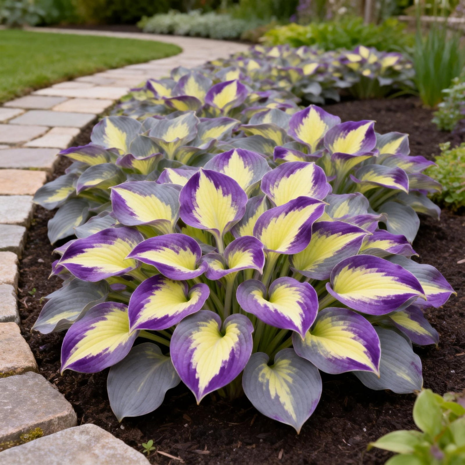 500 pcs Rainbow Colorful Midnight Blue Hostas For Planting-(Non ...