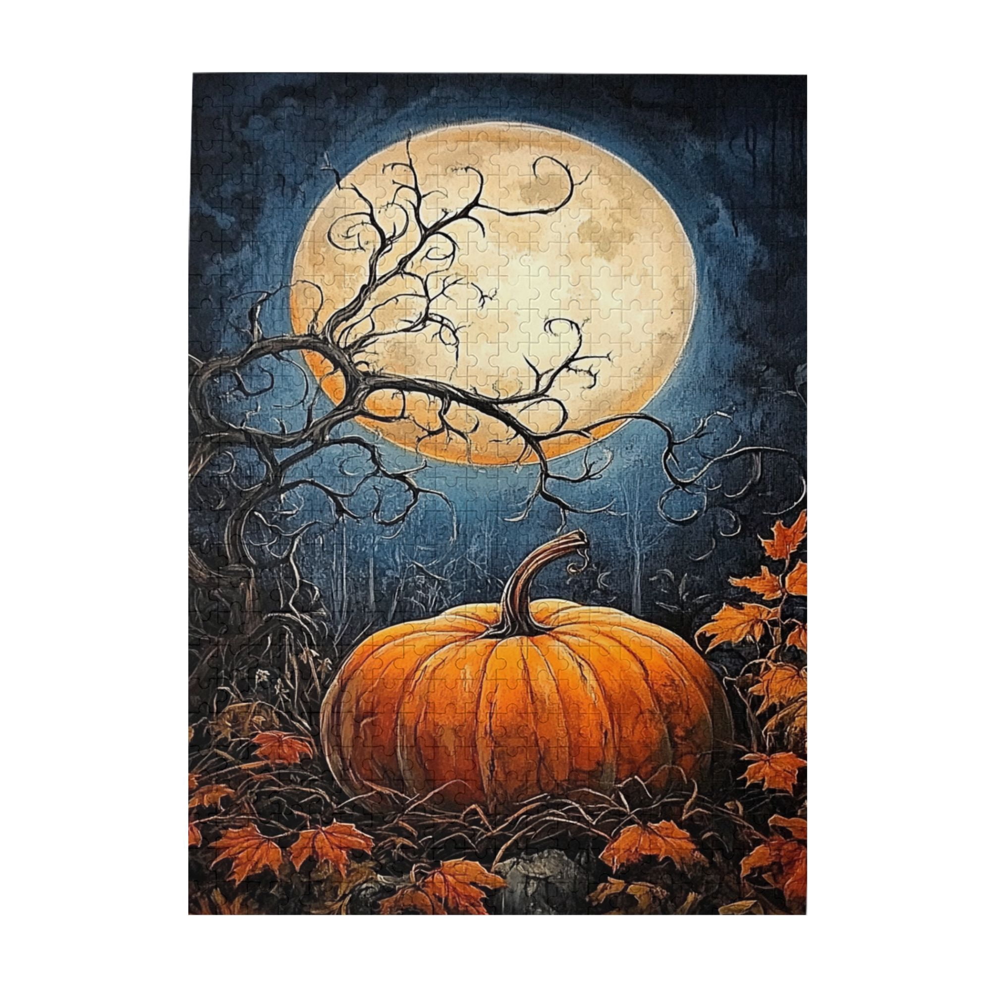 500 pcs Retro Moonlit Pumpkin 500 piece puzzle for adults,Challenging ...