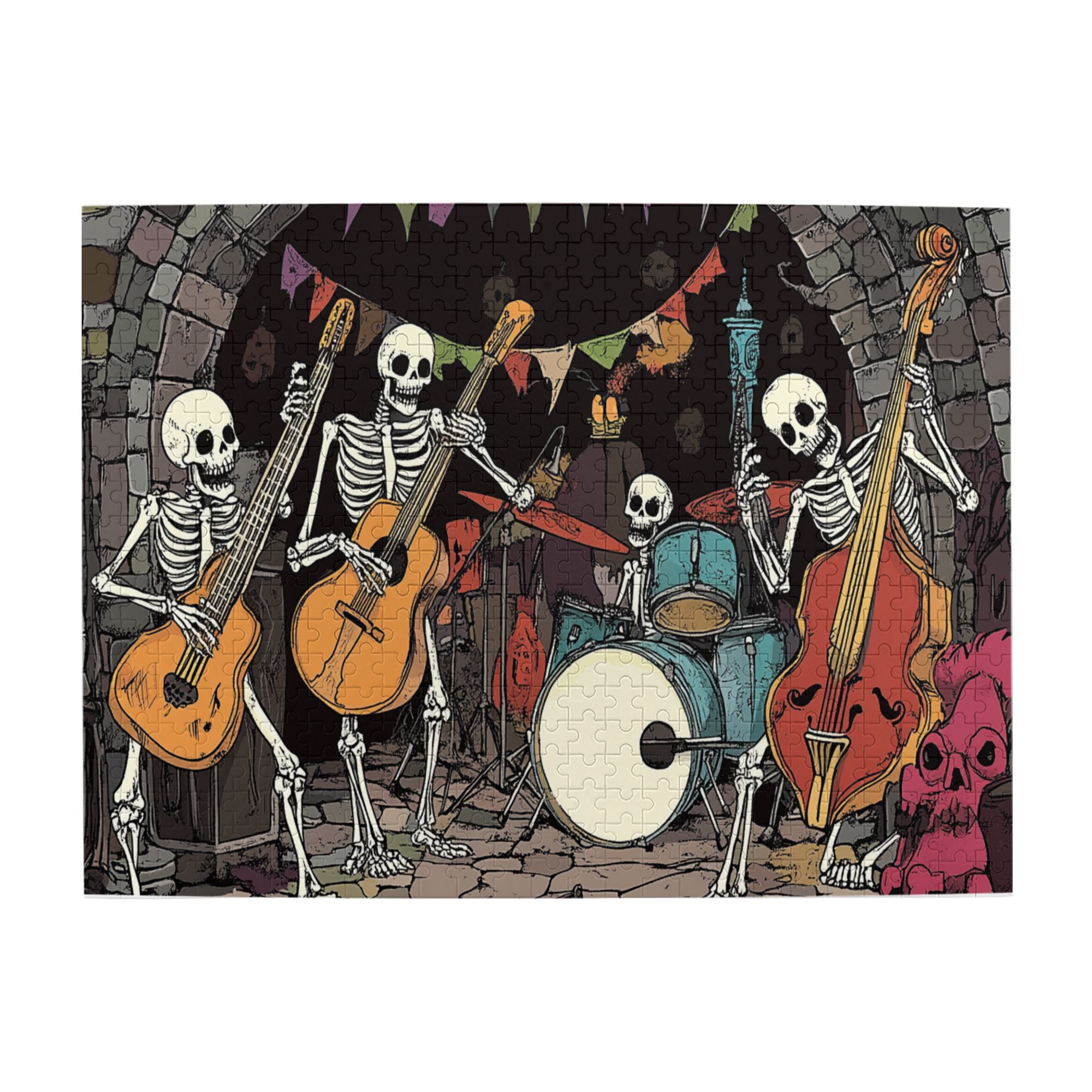 500 pcs Skeleton Band 500 Piece Wooden Puzzles,Challenging Brain ...