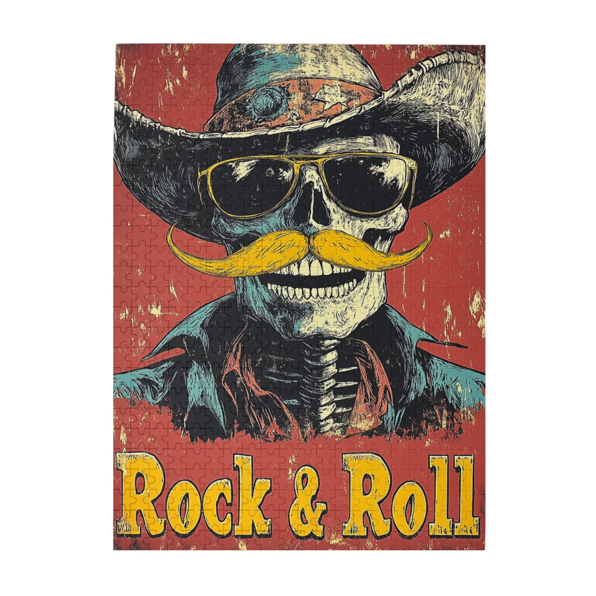 500 pcs Skeleton Cowboy Rock & Roll Jigsaw Puzzles 500 Pieces ...
