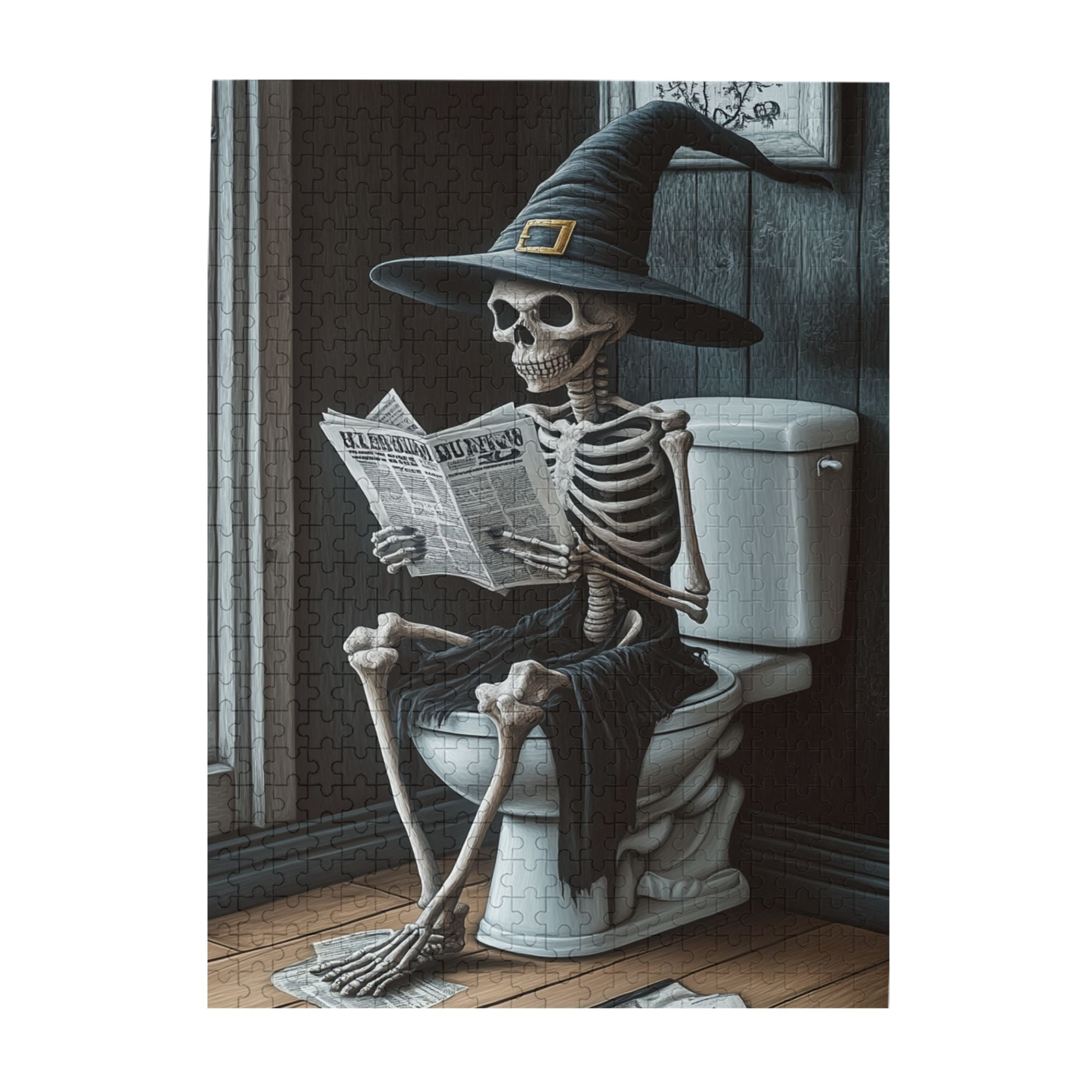 500 pcs Skeleton On The Toilet Puzzles For Adults 500 Pieces,Funny ...