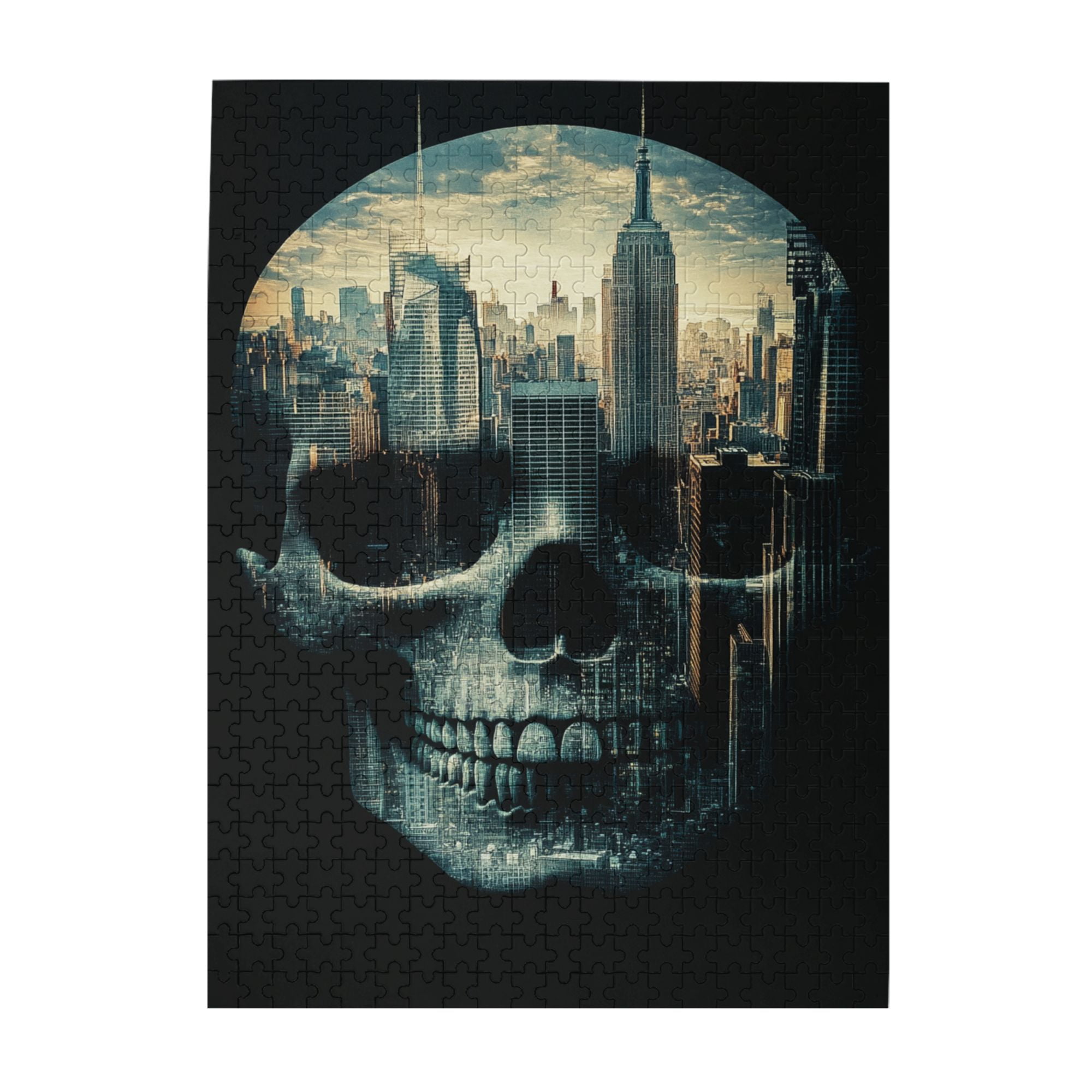 500 pcs Skull & City puzzles for adults 500 pieces,Challenging Brain ...