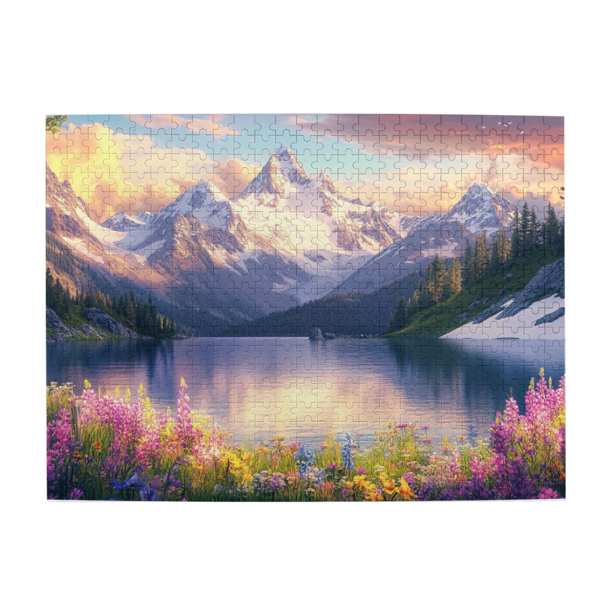 500 pcs Snow Mountain Lake Scenery 500 piece puzzle for adults ...