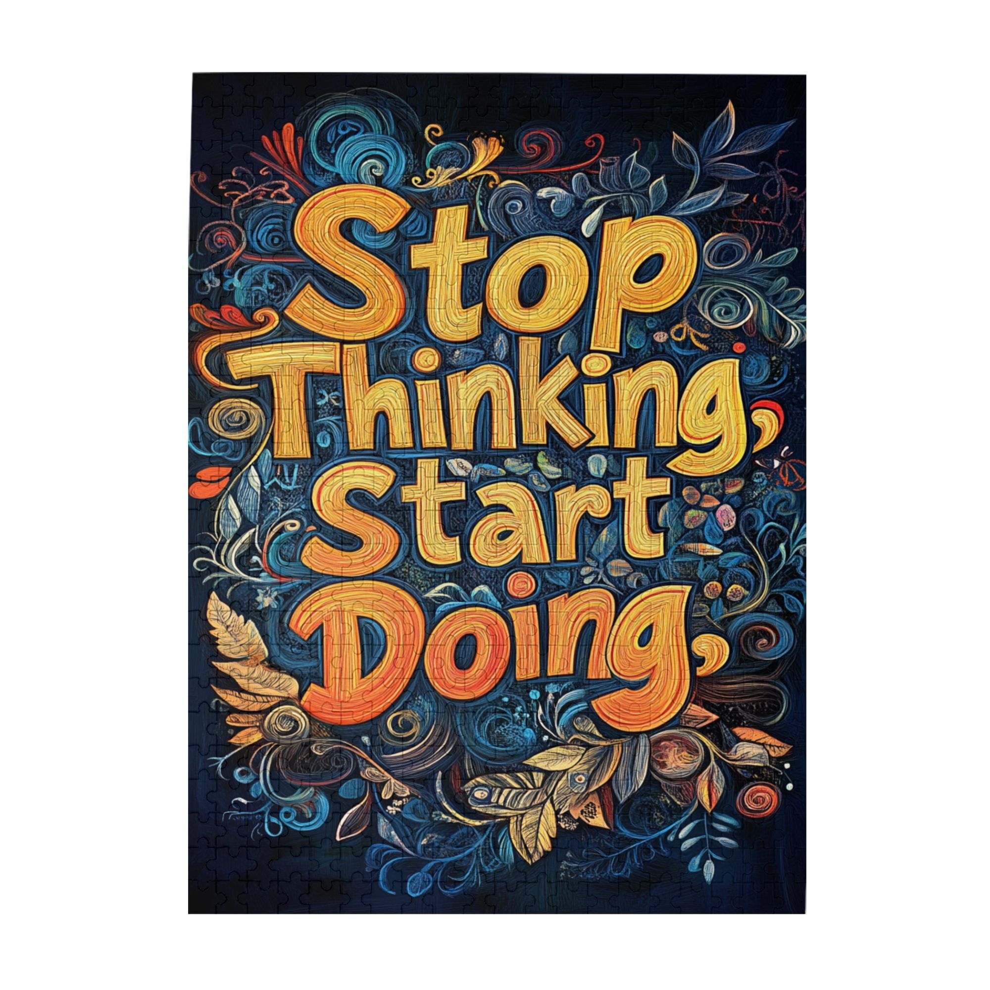 500 pcs Stop Thinking Start Doing Slogan 500 Piece Puzzle For Adults ...