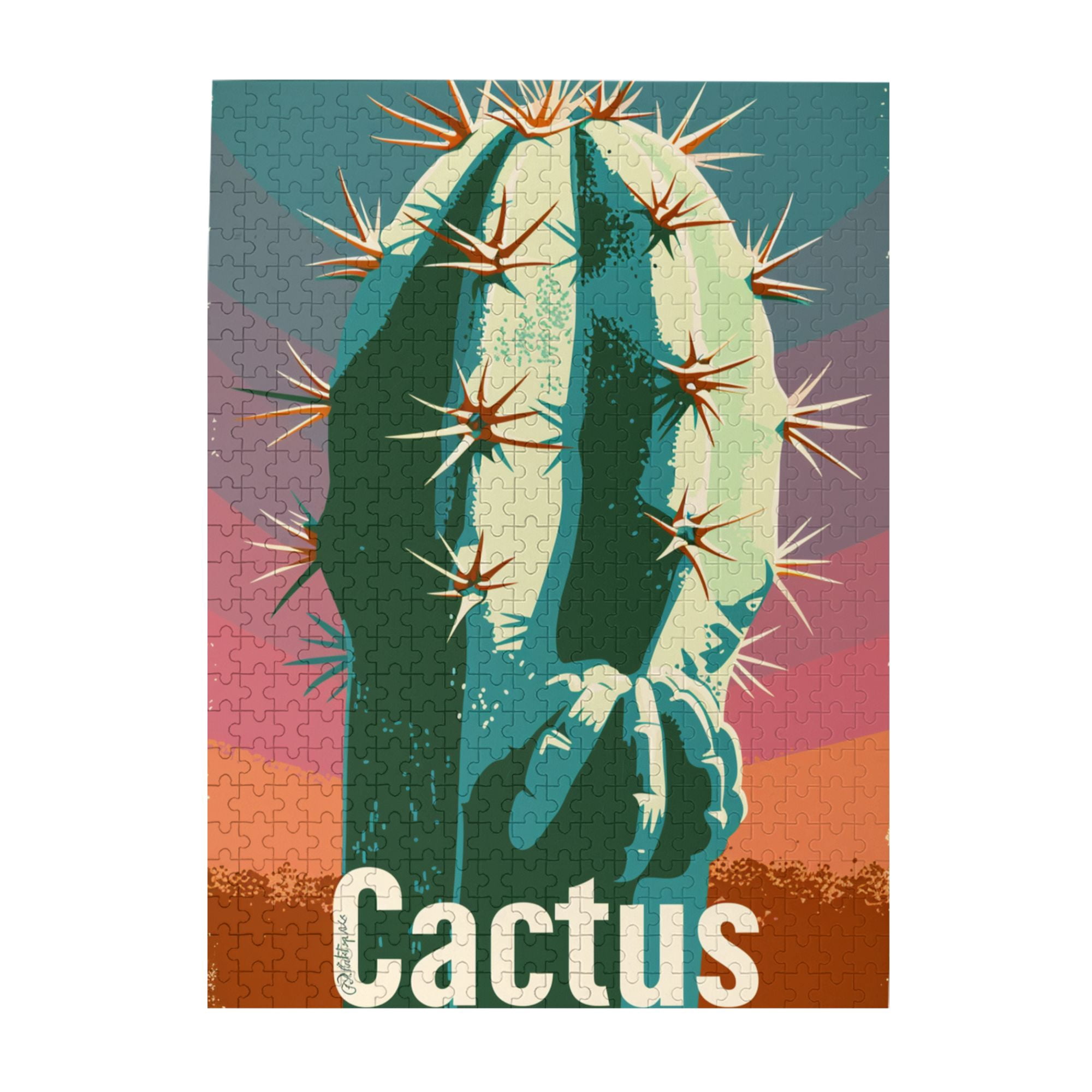 500 pcs Vintage Cactus puzzles for adults 500 pieces,Unique Artwork for ...