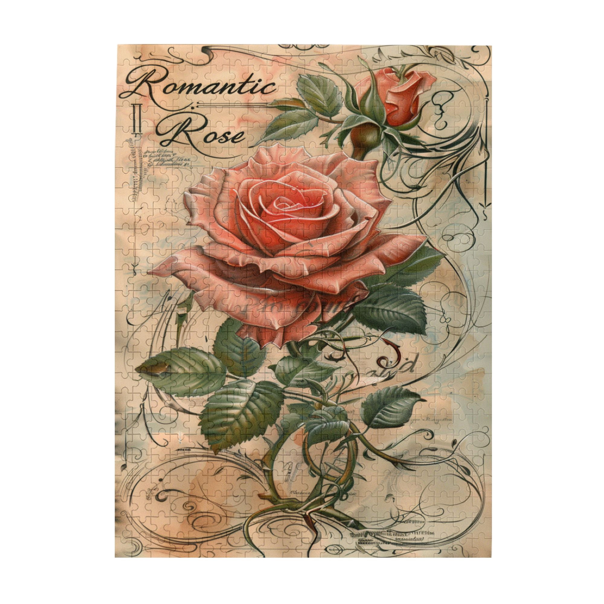 500 pcs Vintage Romantic Love Rose jigsaw puzzles 500 pieces,Stress ...