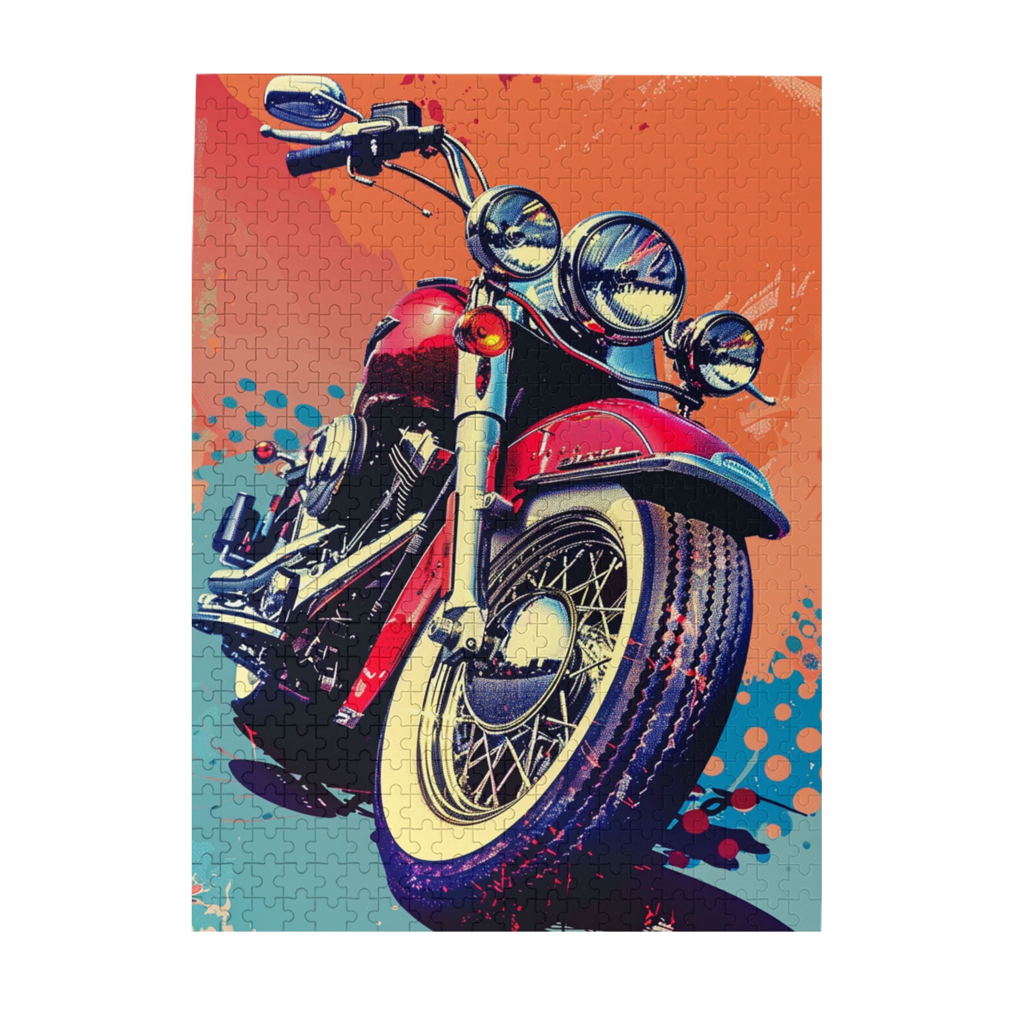 500 pcs Vintage motorcycle 500 Piece Wooden Puzzles,Challenging Brain ...