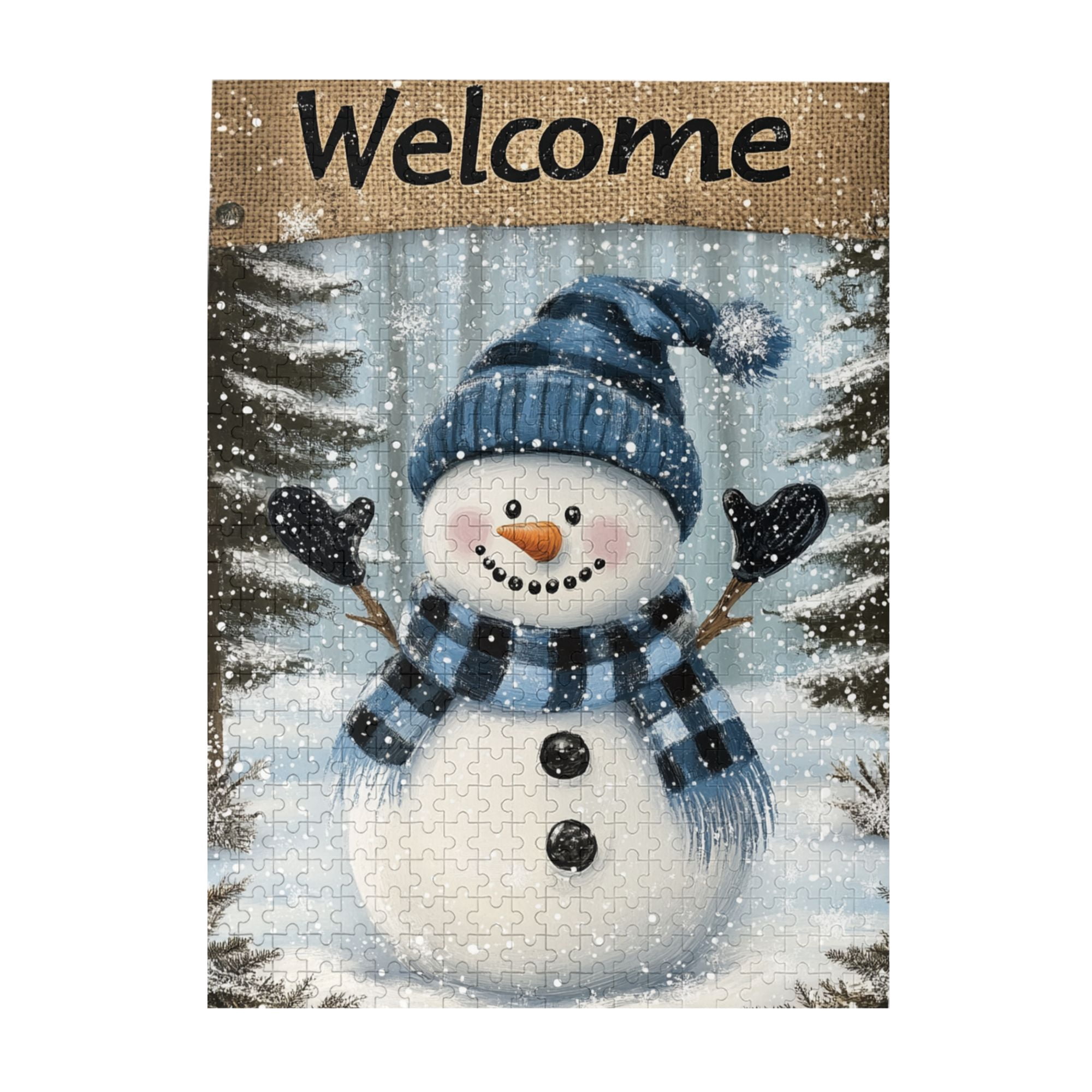 500 pcs Welcome Slogan snowman 500 piece puzzle for adults,Creative ...